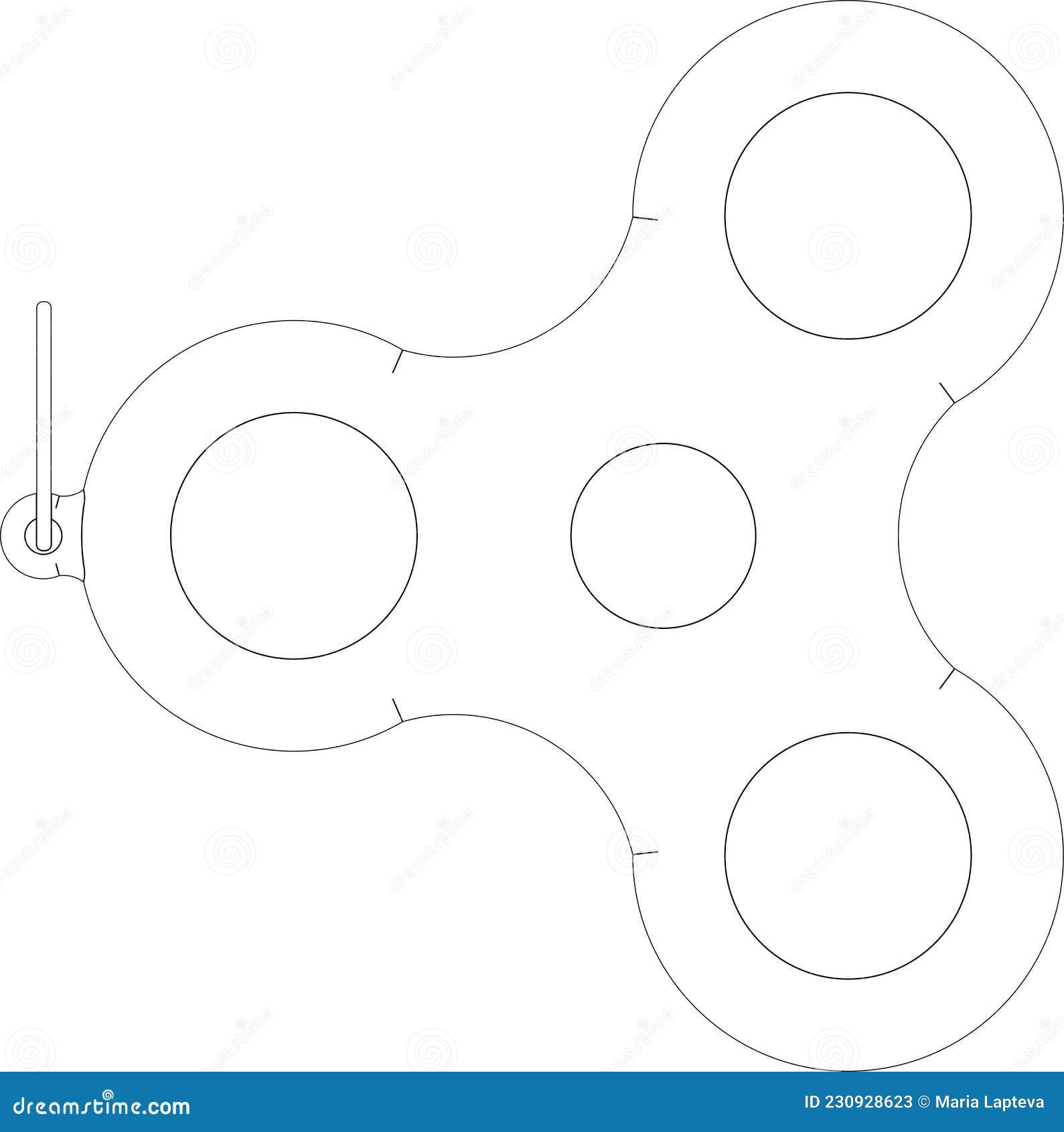 Simple Dimple Triple. Black And White Image. Cartoon Vector ...