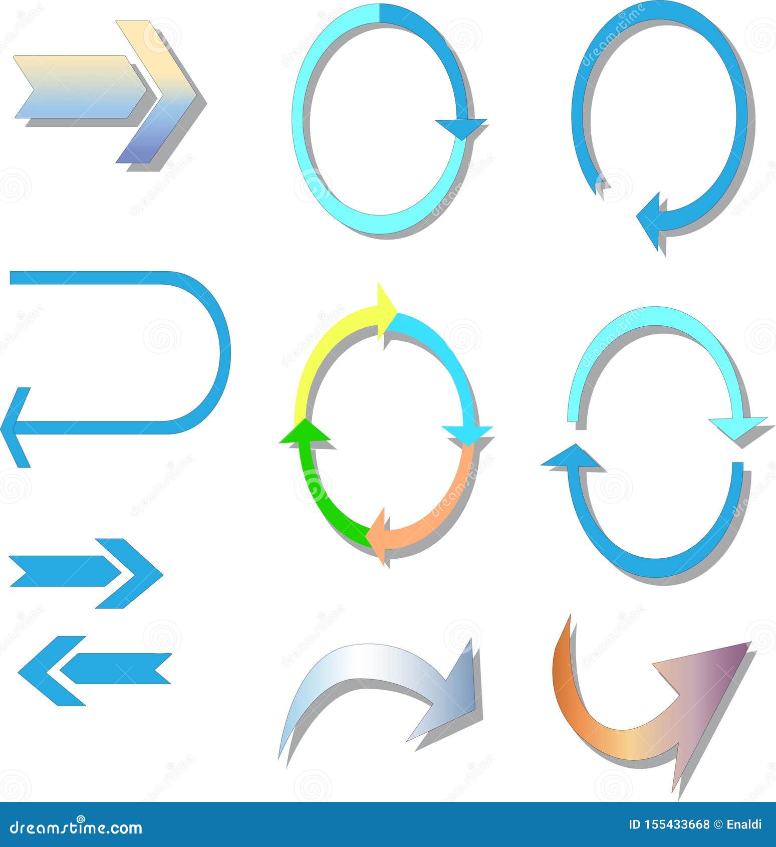 Simple Direction Symbol Arrow Set Stock Illustration - Illustration of ...