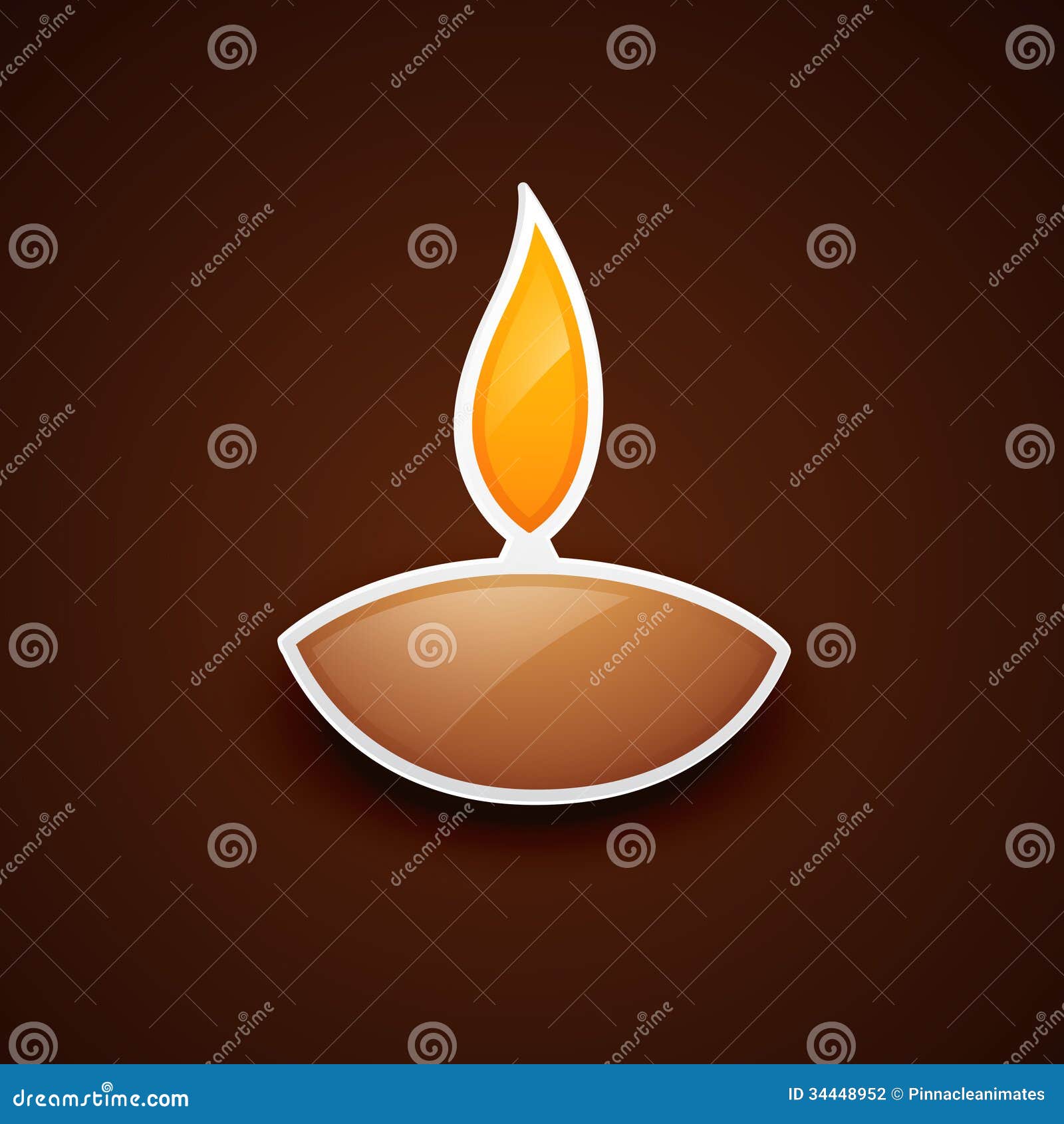 Simple diya stock vector. Illustration of religion, eps10 - 34448952