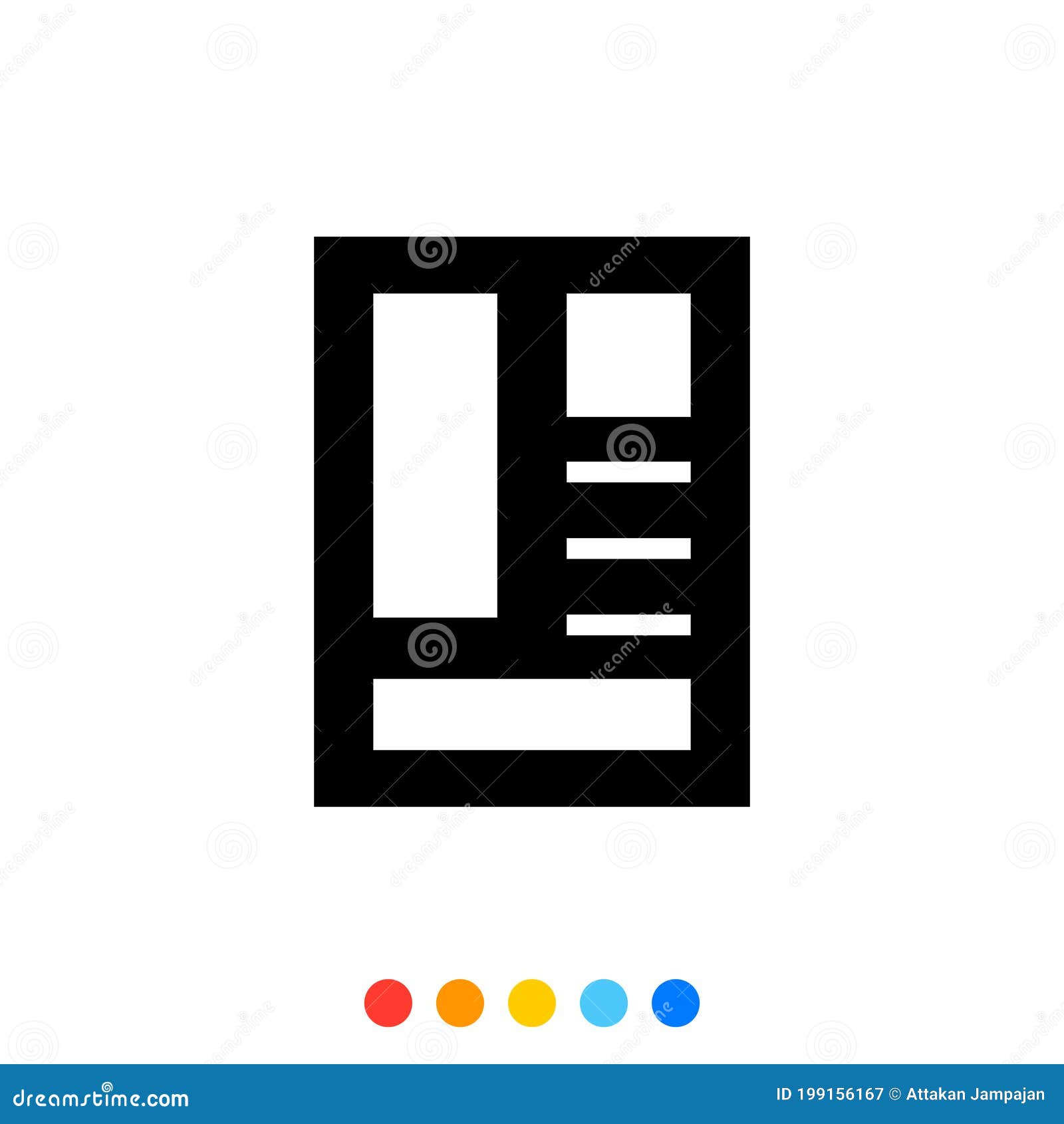 Simple Newspaper Symbol Vector Illustration | CartoonDealer.com #104820534