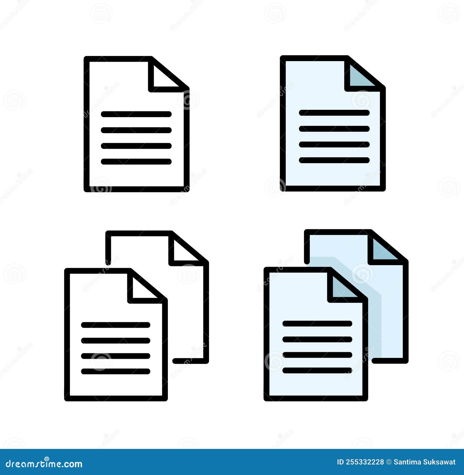 Simple Document Icon. Vector Illustration Stock Vector - Illustration ...