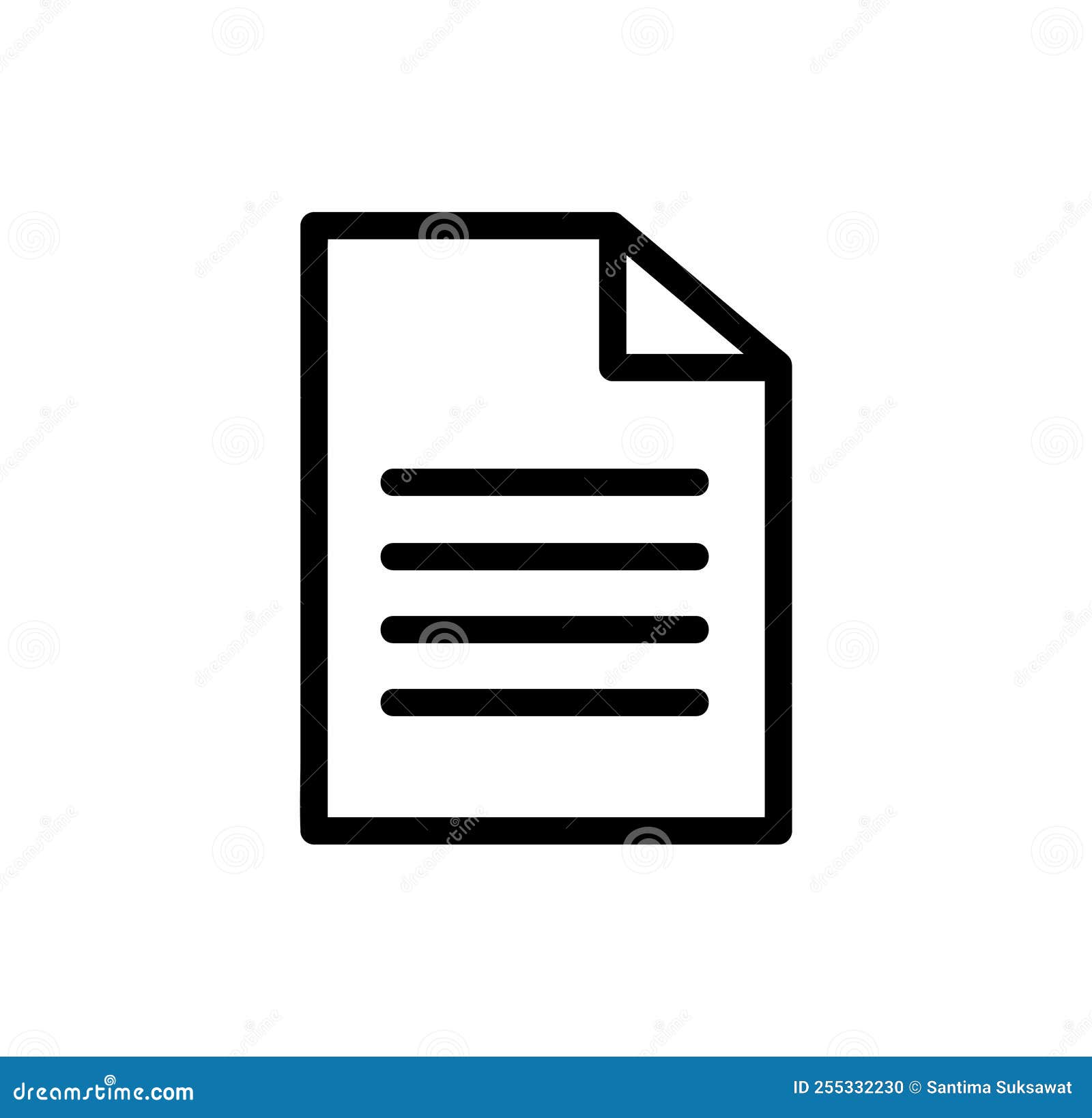 Simple Document Icon. Vector Illustration Stock Vector - Illustration ...