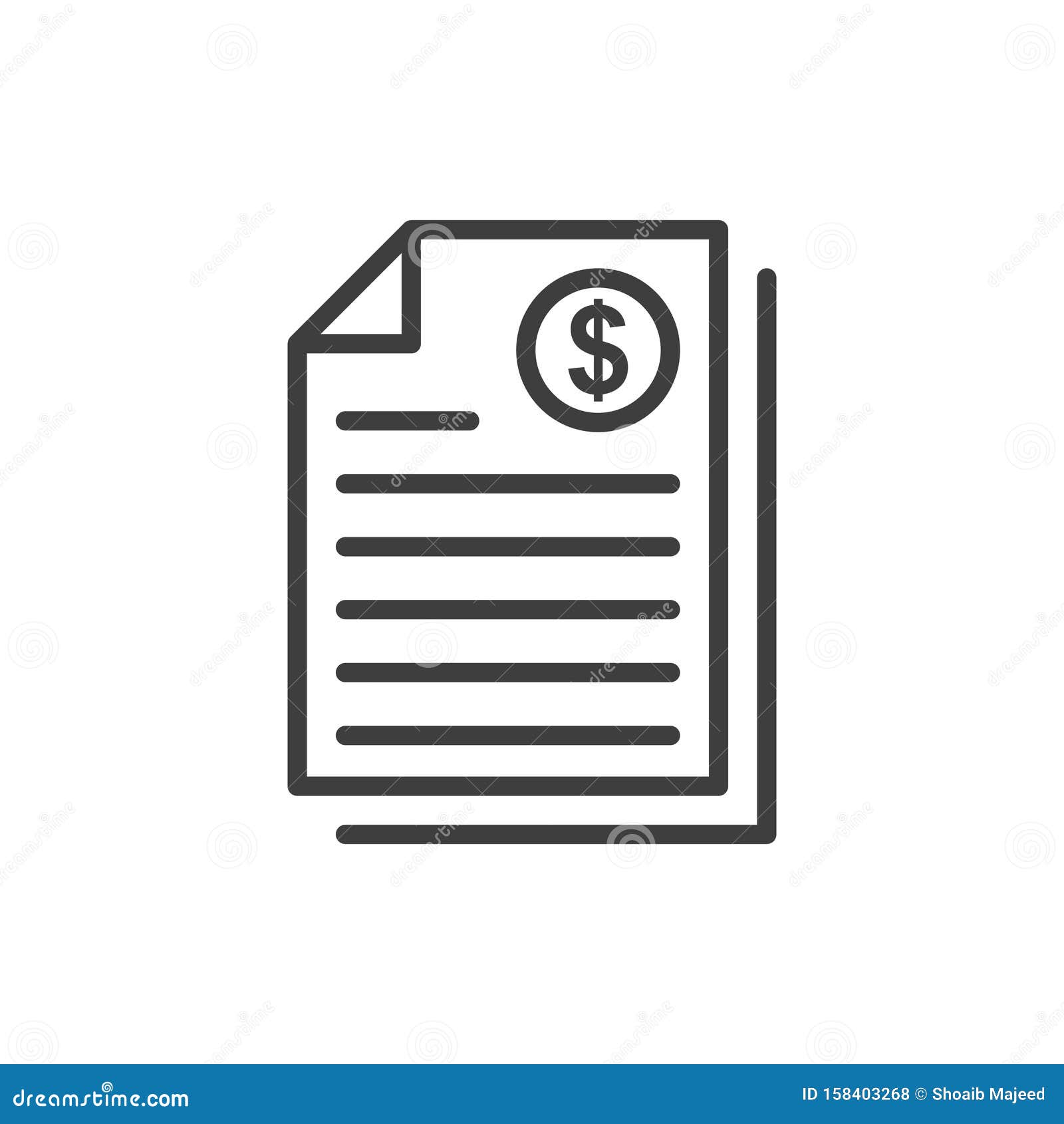 Simple Documents Isolated Graphic Line Vector Illustration. Editable ...