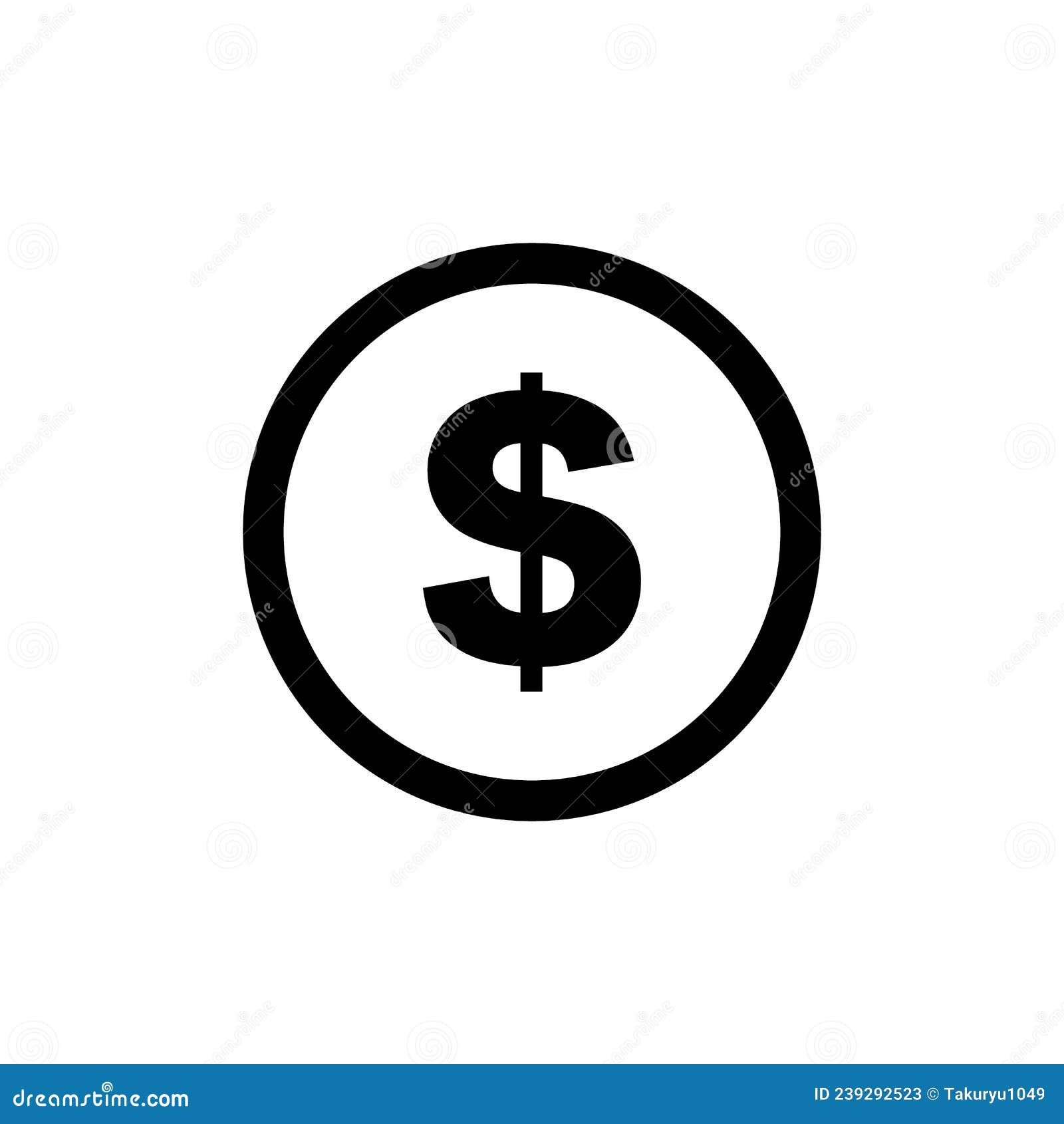 Simple Dollar Coin Icon. Vector. Stock Vector - Illustration of cash ...