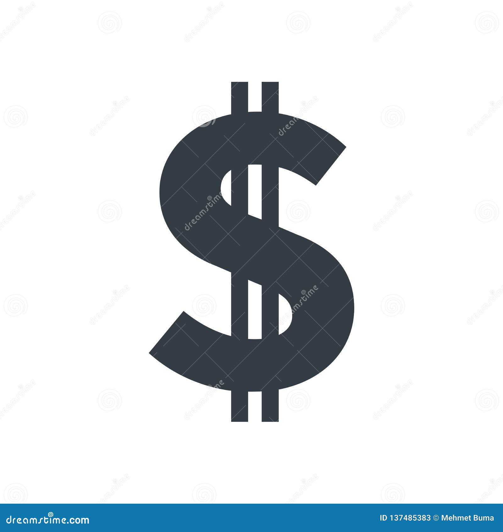 Simple Dollar Sign, Currency Icon Stock Vector - Illustration of ...