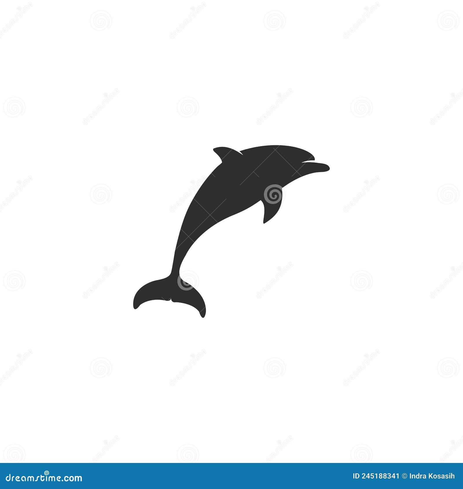 Simple Dolphin Logo Vector Icon Illustration Stock Vector ...