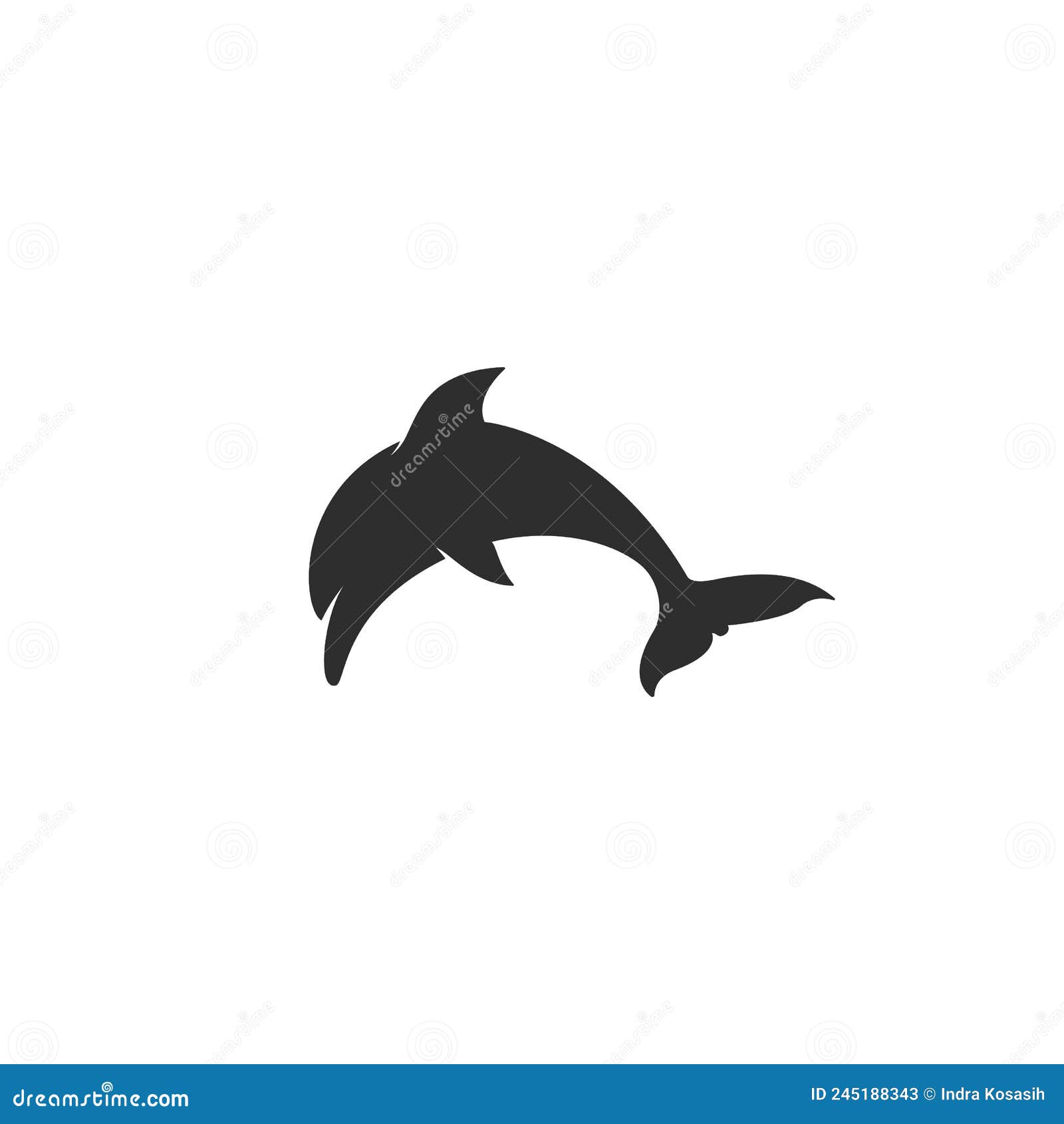 Simple Dolphin Logo Vector Icon Illustration Stock Vector ...