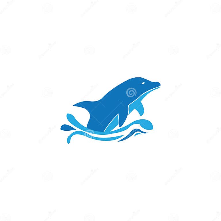 Simple Dolphin Logo Vector Icon Illustration Stock Vector ...