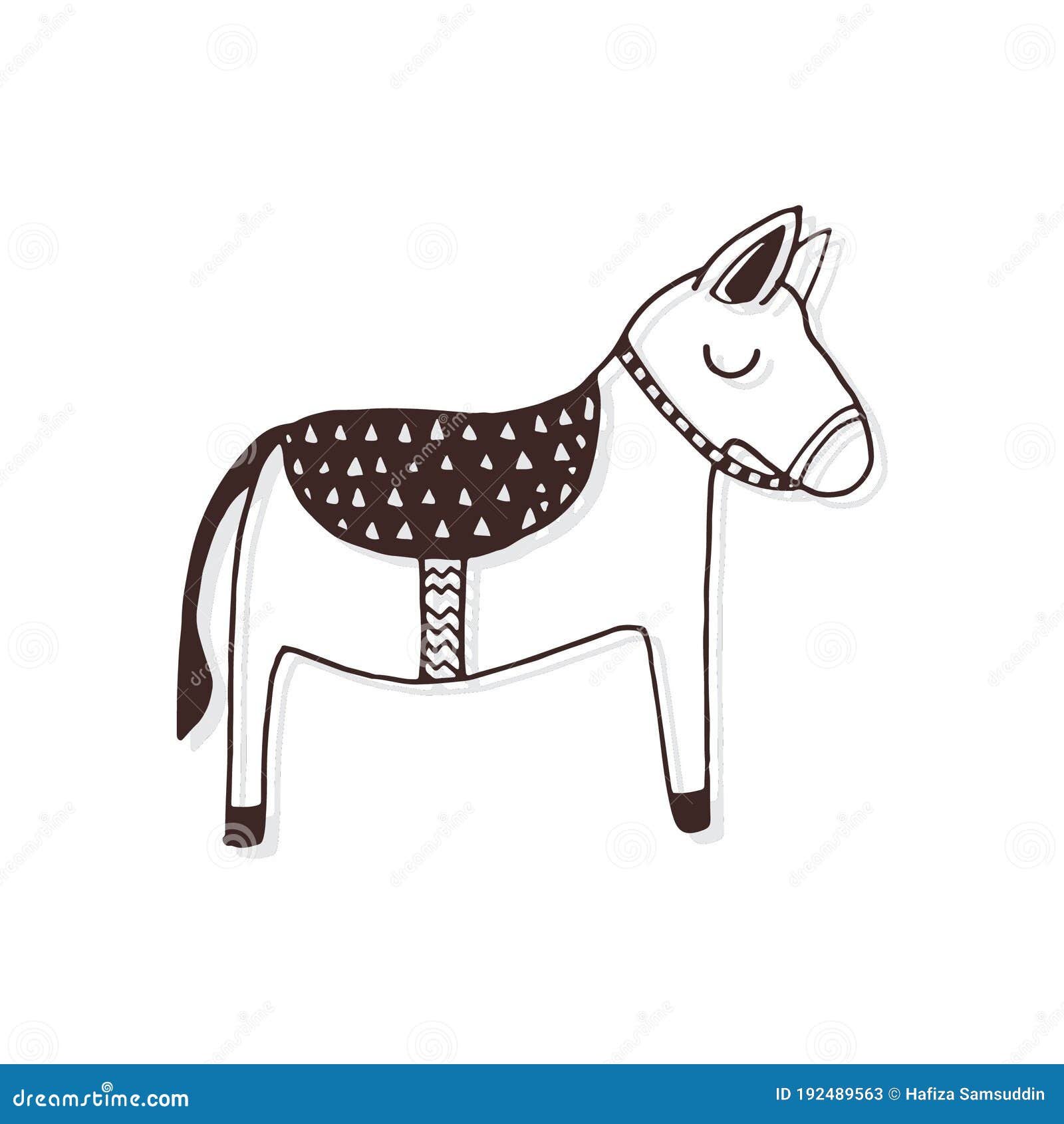 Simple Donkey Design. Vector Illustration Decorative Design Stock ...