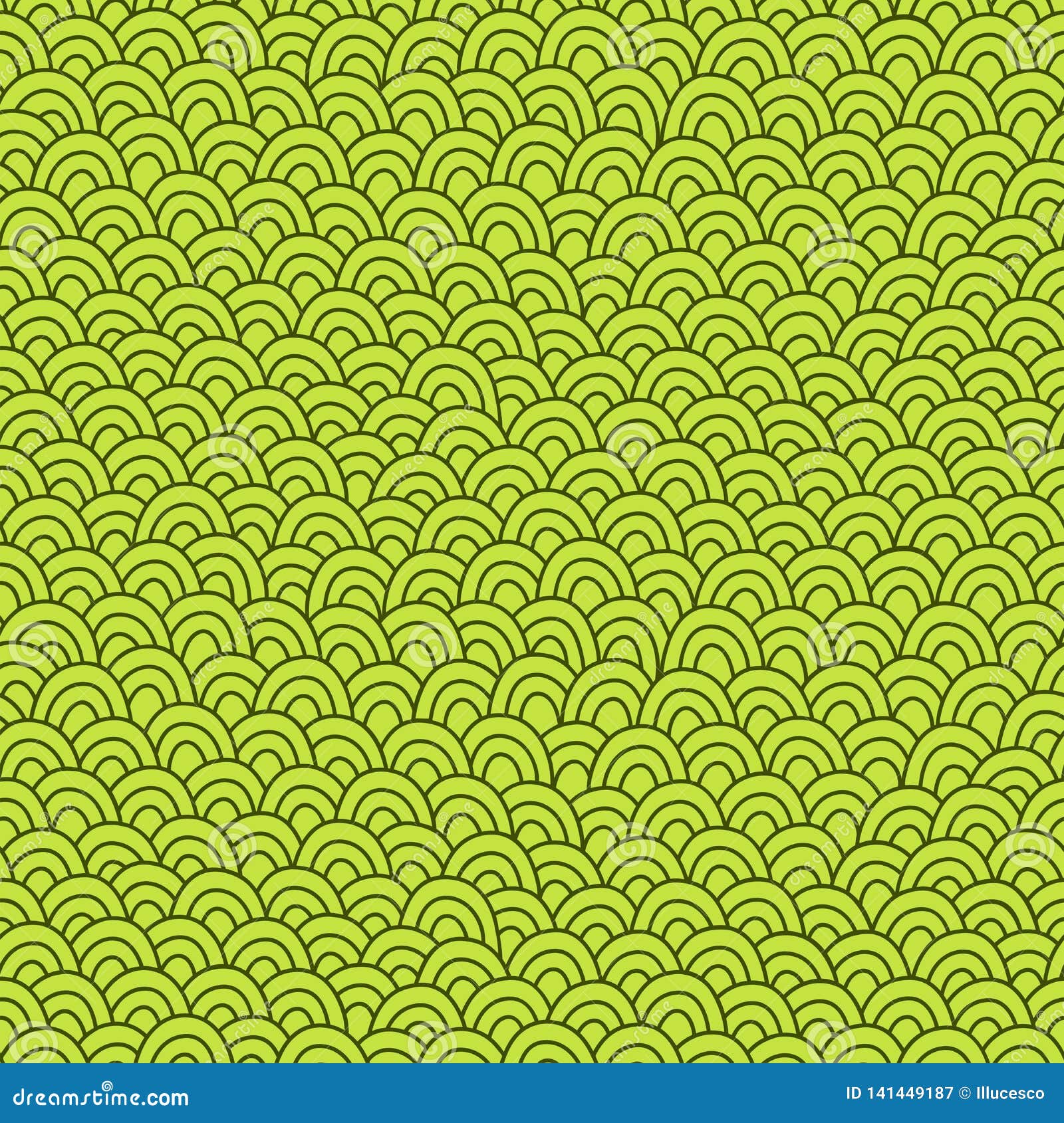 Simple Doodle Green Pattern. Abstract Grass Seamless Background Stock ...