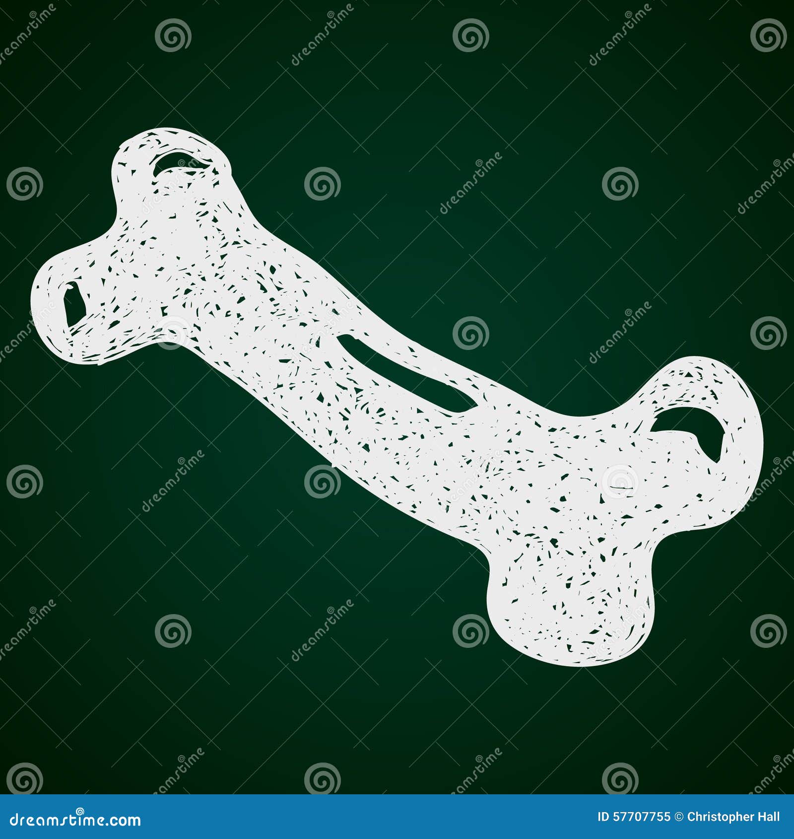 Simple doodle of a bone stock vector. Illustration of childish - 57707755