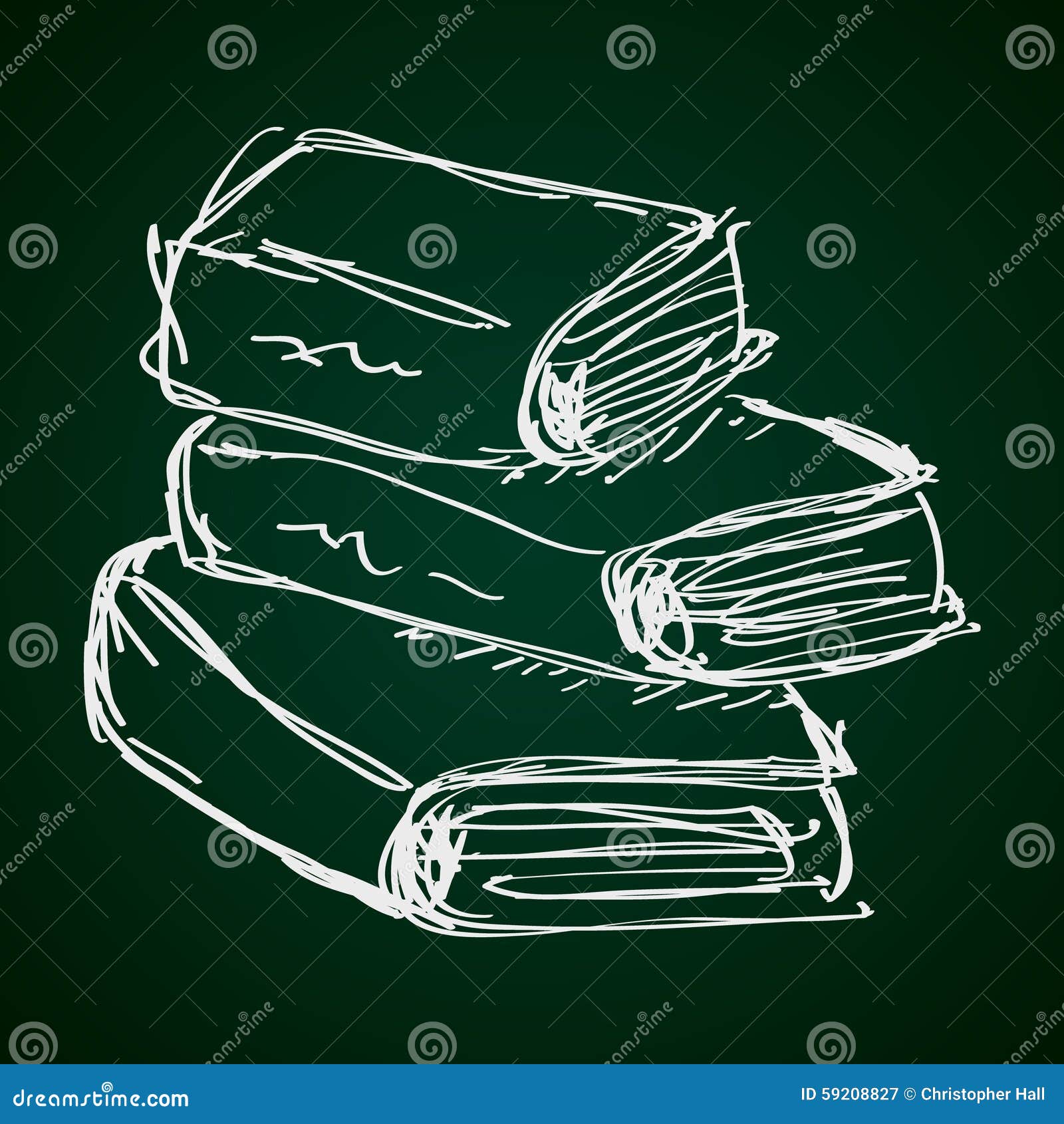 Simple doodle of a book stock vector. Illustration of school - 59208827