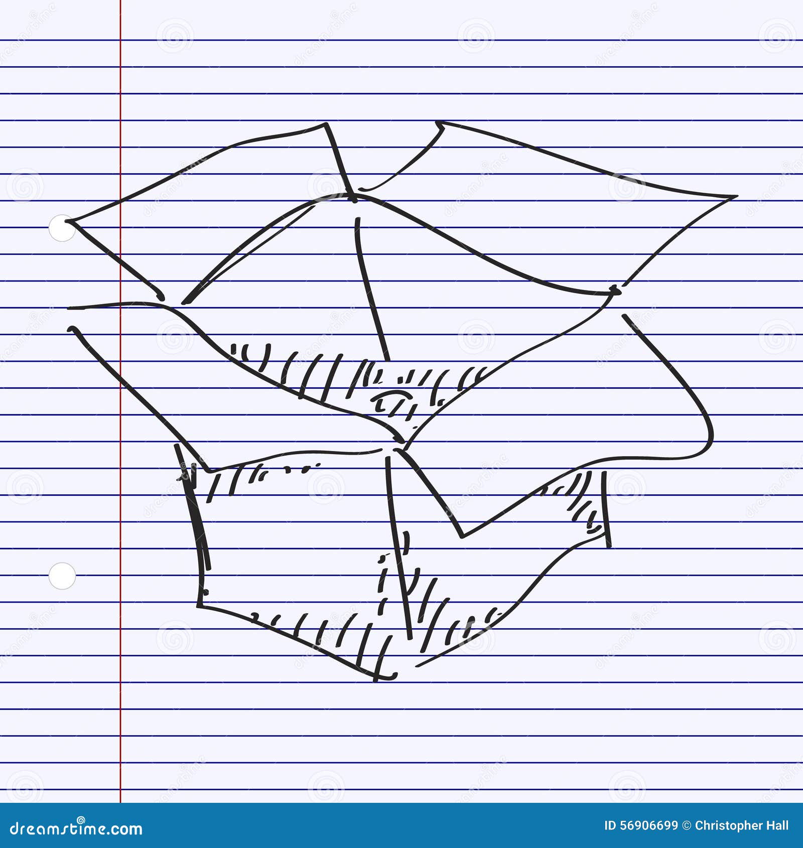 Simple doodle of a box stock vector. Illustration of white - 56906699