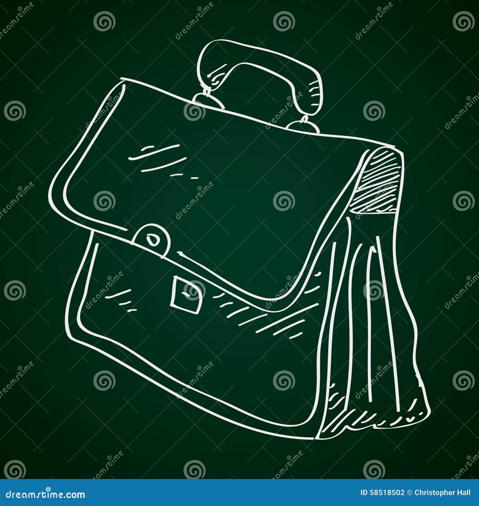 Simple Doodle of a Briefcase Stock Vector - Illustration of doodle ...