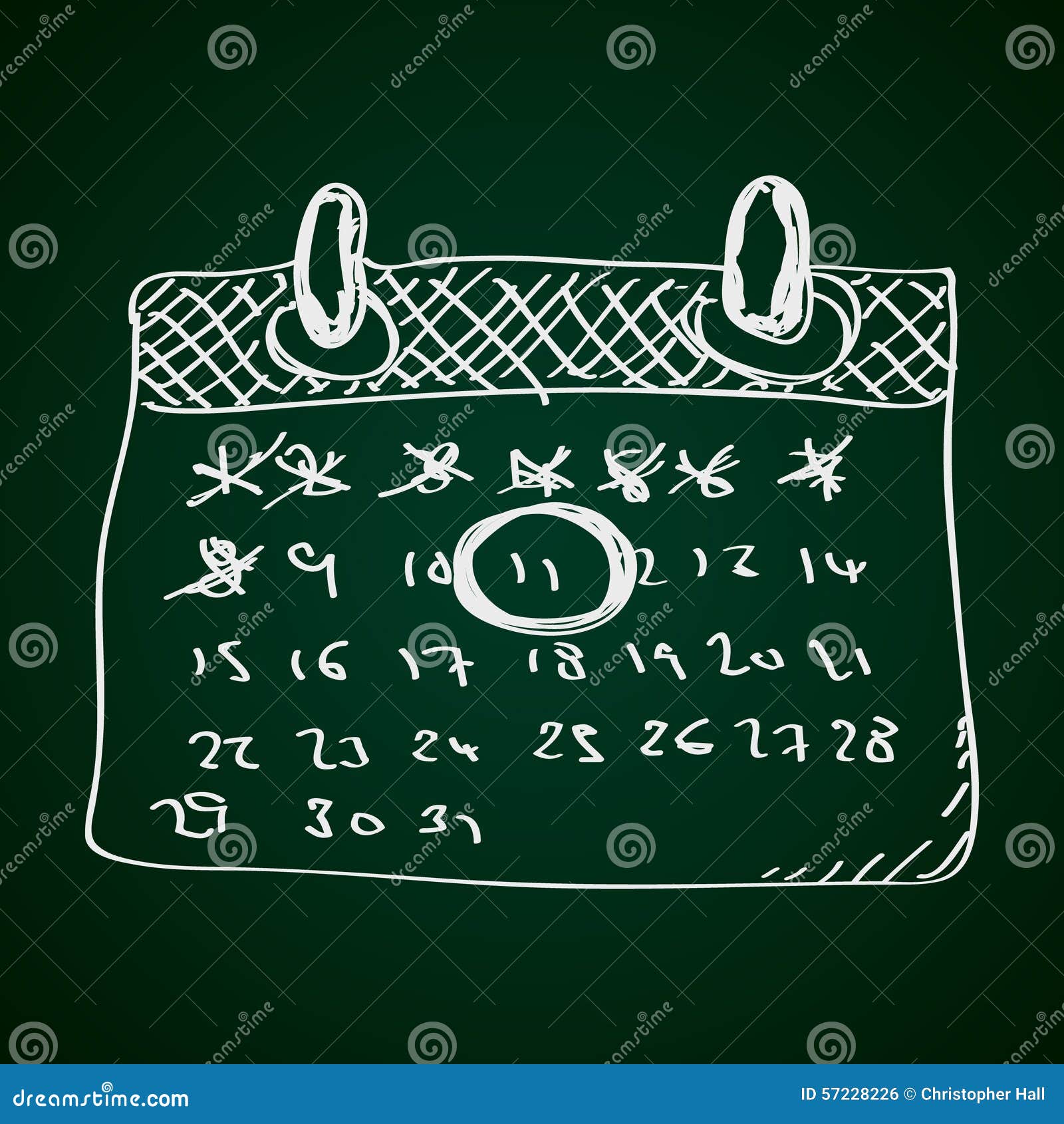 Simple Doodle of a Calendar Stock Vector - Illustration of symbol, cute ...