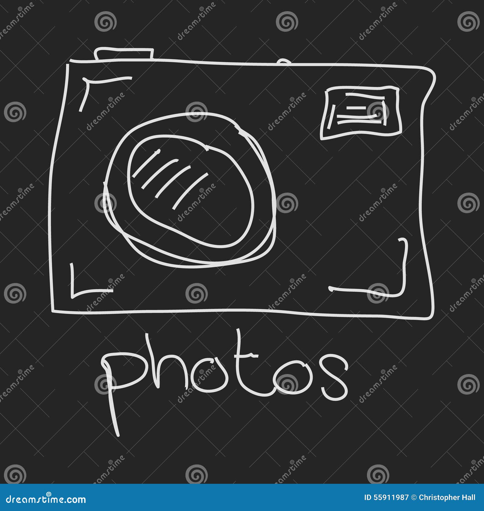 Simple doodle of a camera stock vector. Illustration of white - 55911987