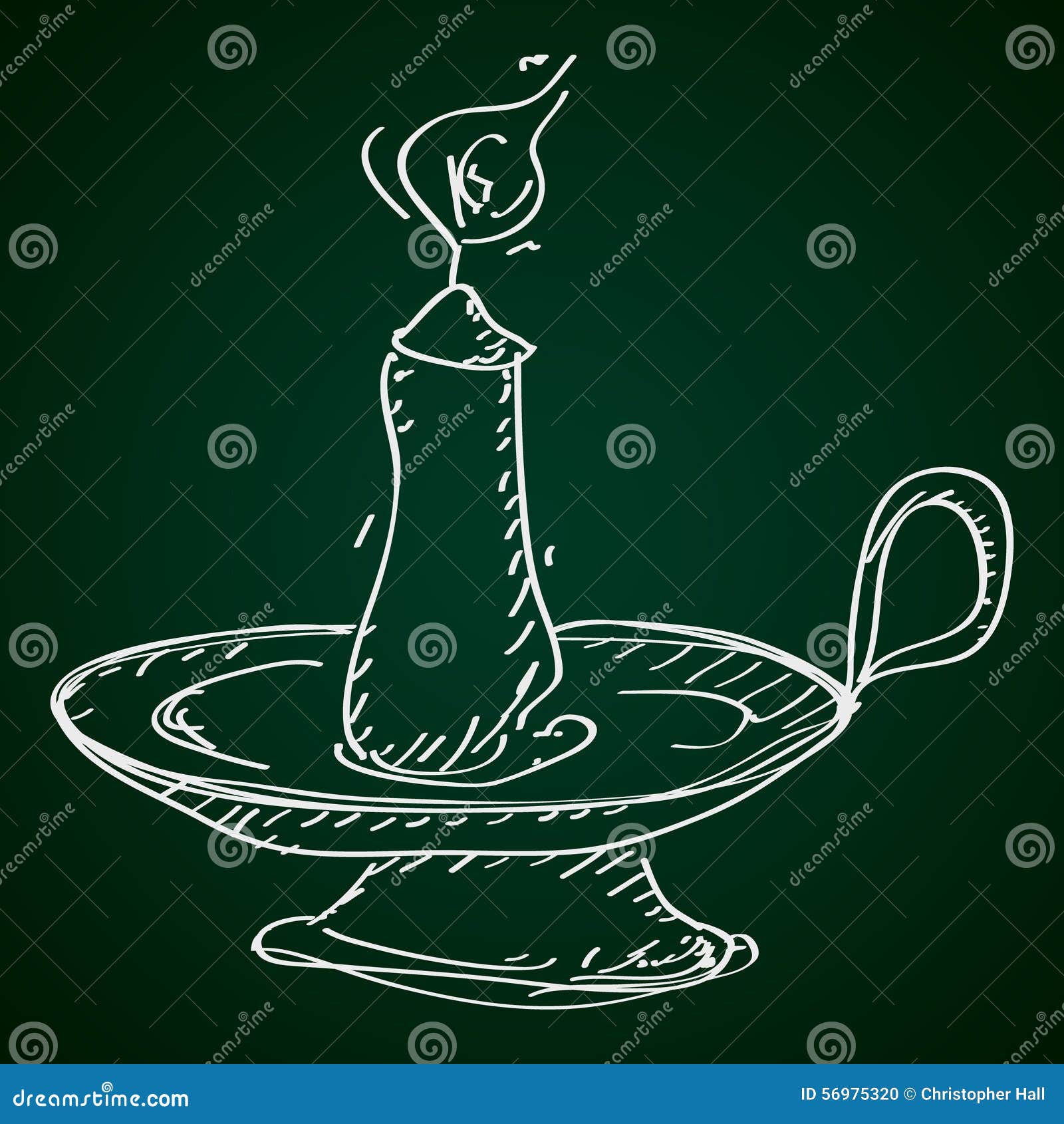 Simple Doodle of a Candlestick Stock Vector - Illustration of sketch ...