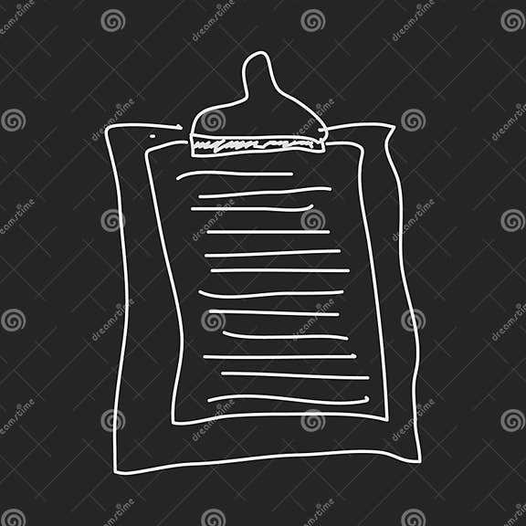Simple Doodle of a Clipboard Stock Vector - Illustration of drawing ...