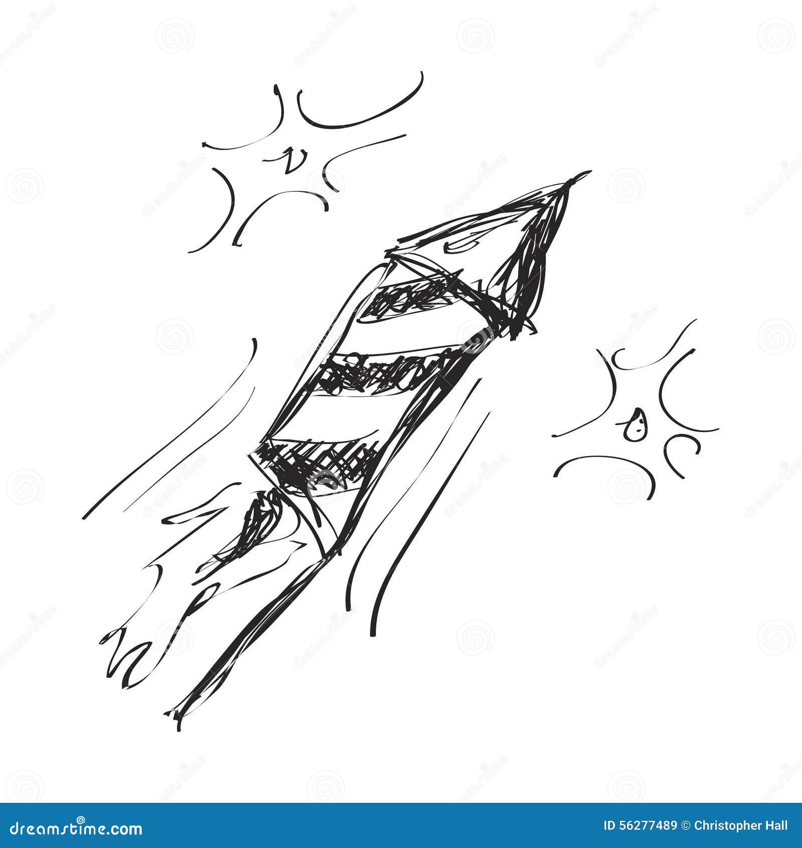 Simple Doodle of a Firework Stock Vector - Illustration of fire, symbol ...