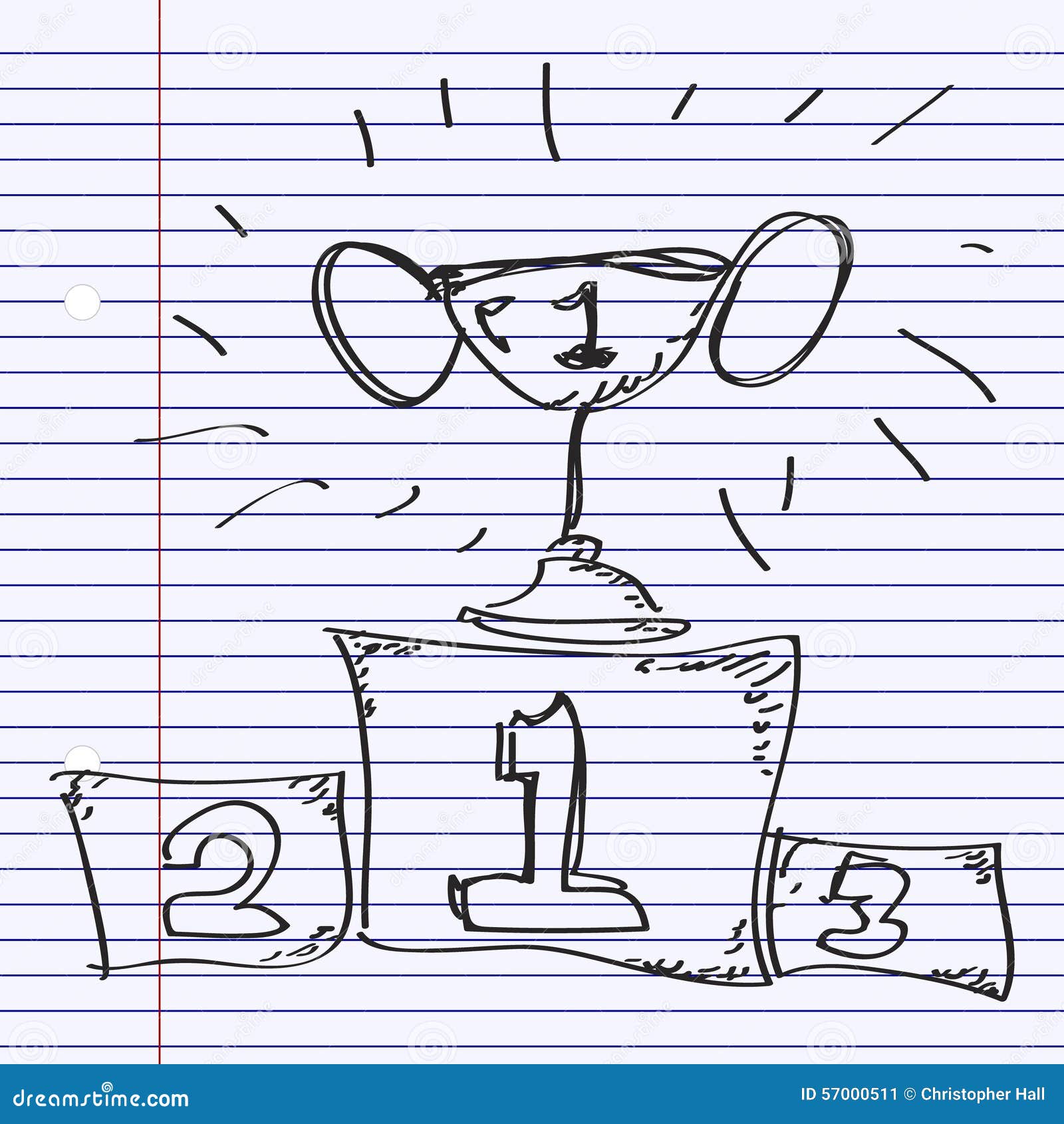 Simple Doodle of First Place Stock Vector - Illustration of success ...