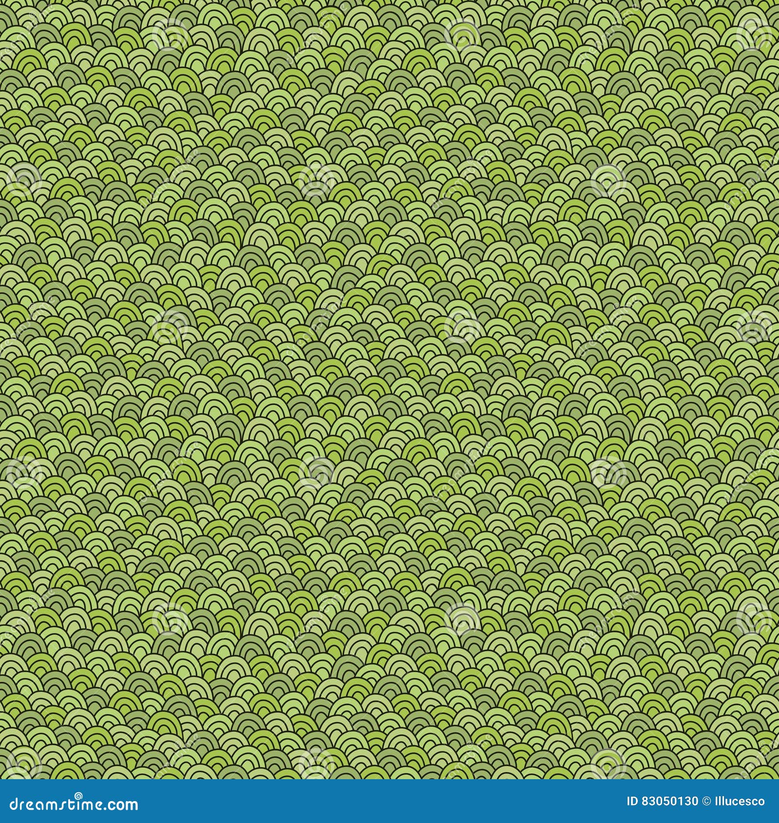 Simple Doodle Green Pattern. Abstract Grass Seamless Background Stock ...