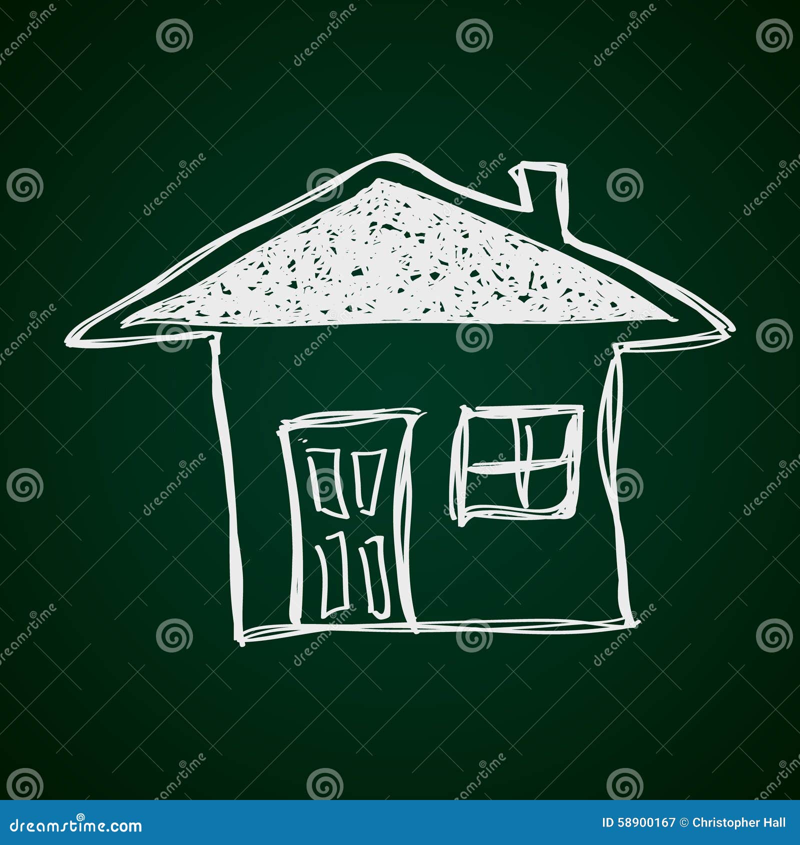 Simple doodle of a house stock vector. Illustration of sketch - 58900167