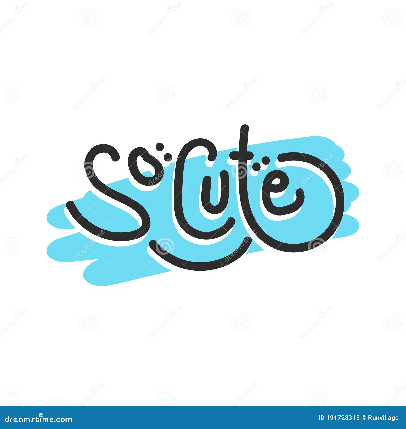 Simple Doodle Illustration of so Cute Text Stock Vector - Illustration ...