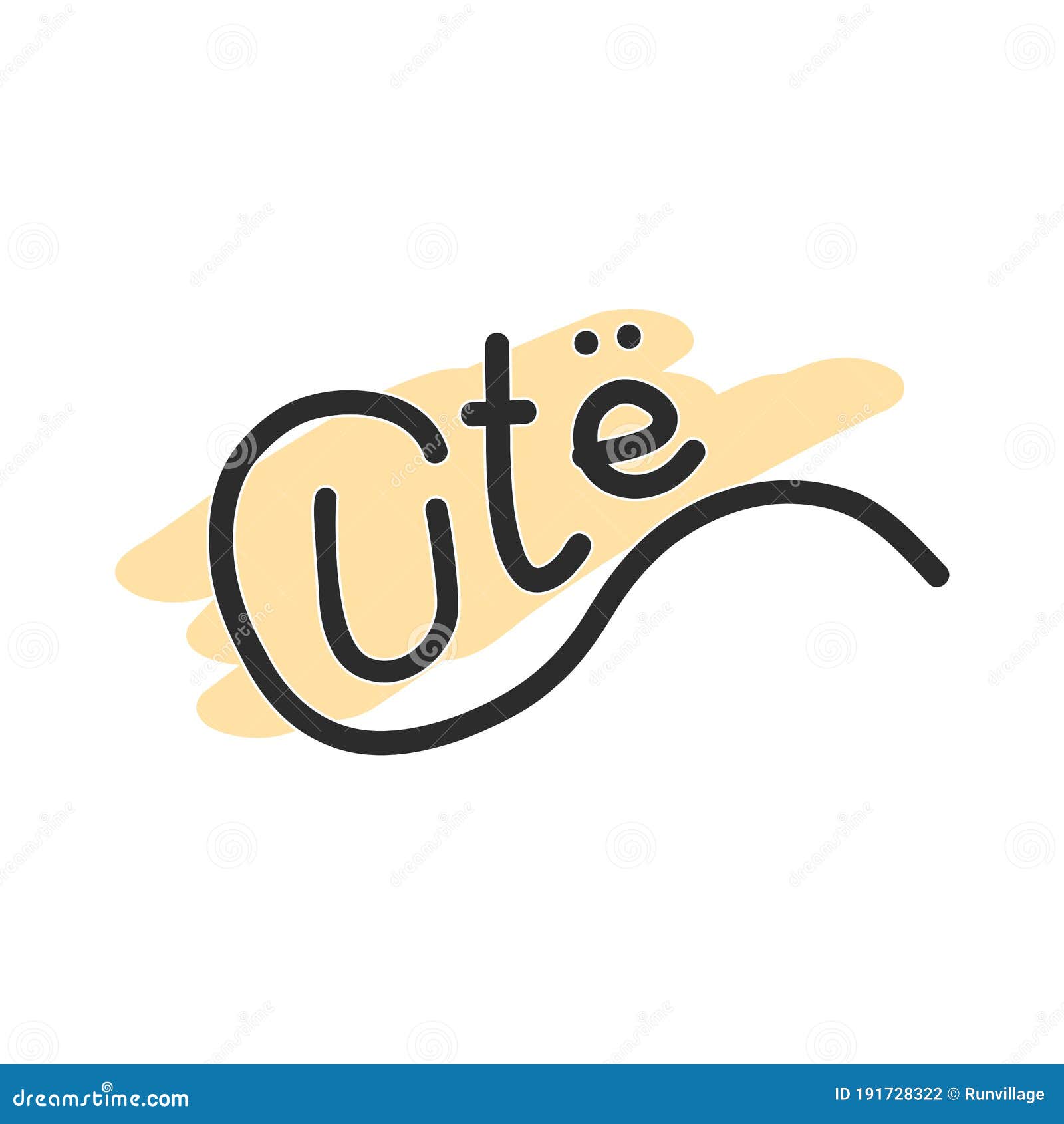 Simple Doodle Illustration of so Cute Text Stock Vector - Illustration ...