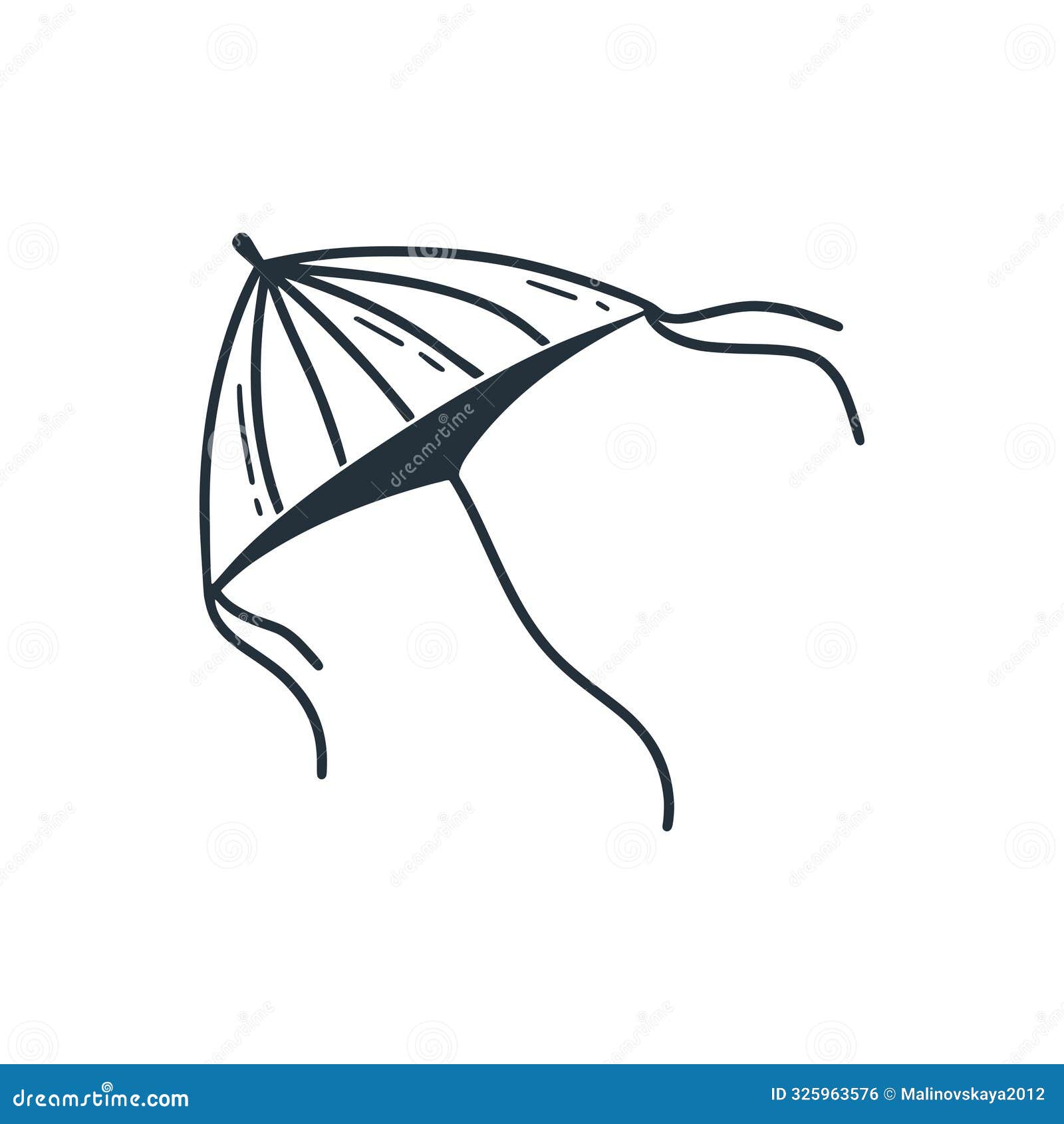 Simple Doodle Illustration of Kite Clip Art Stock Illustration ...