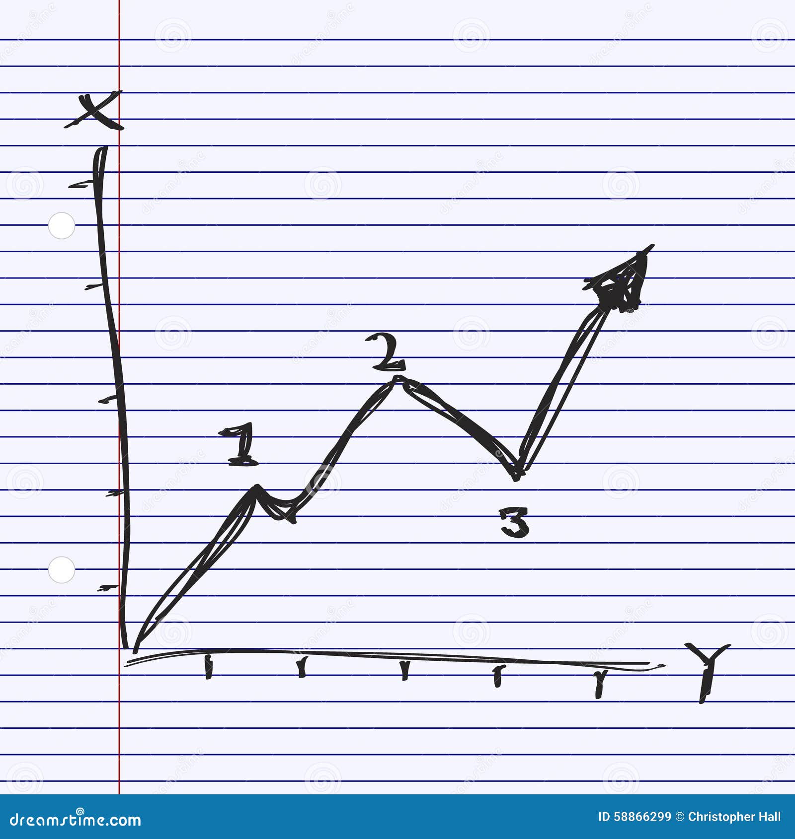 Simple Doodle of a Line Chart Stock Vector - Illustration of doodle ...