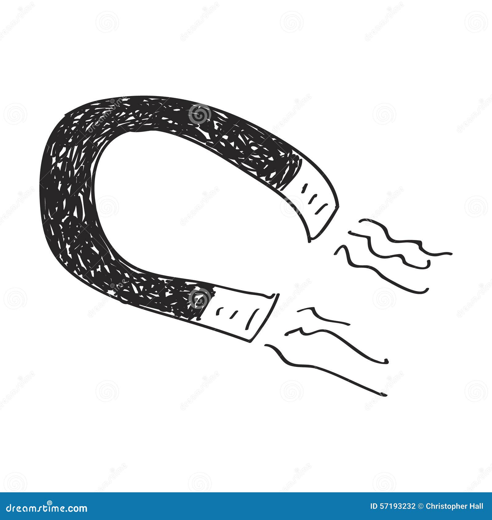Simple doodle of a magnet stock vector. Illustration of cute - 57193232
