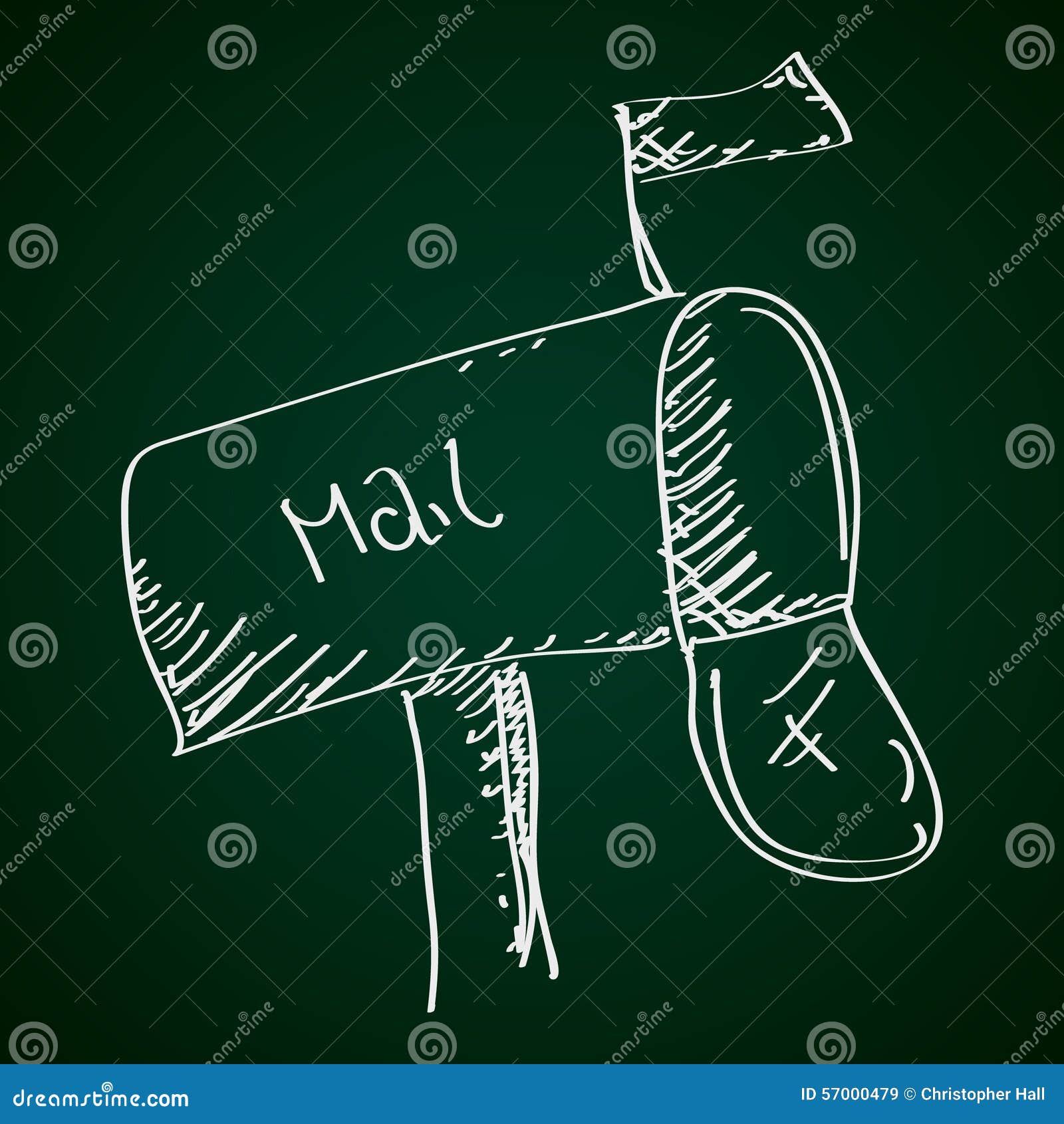 Simple doodle of a mailbox stock vector. Illustration of post - 57000479