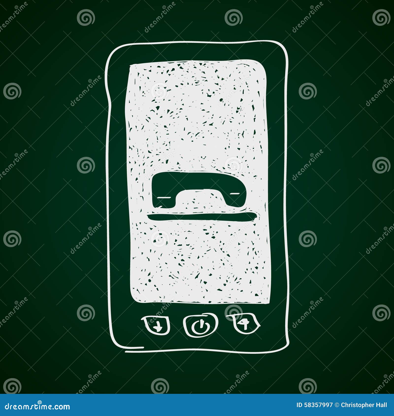 Simple Doodle of a Mobile Phone Stock Vector - Illustration of computer ...