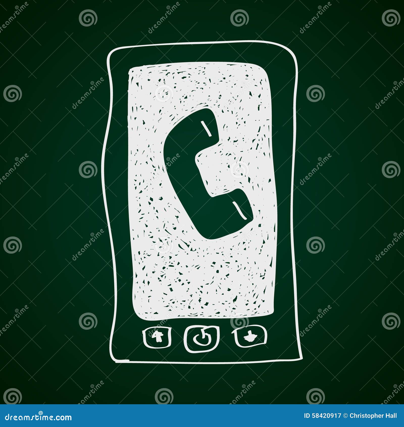Simple Doodle of a Mobile Phone Stock Vector - Illustration of ...