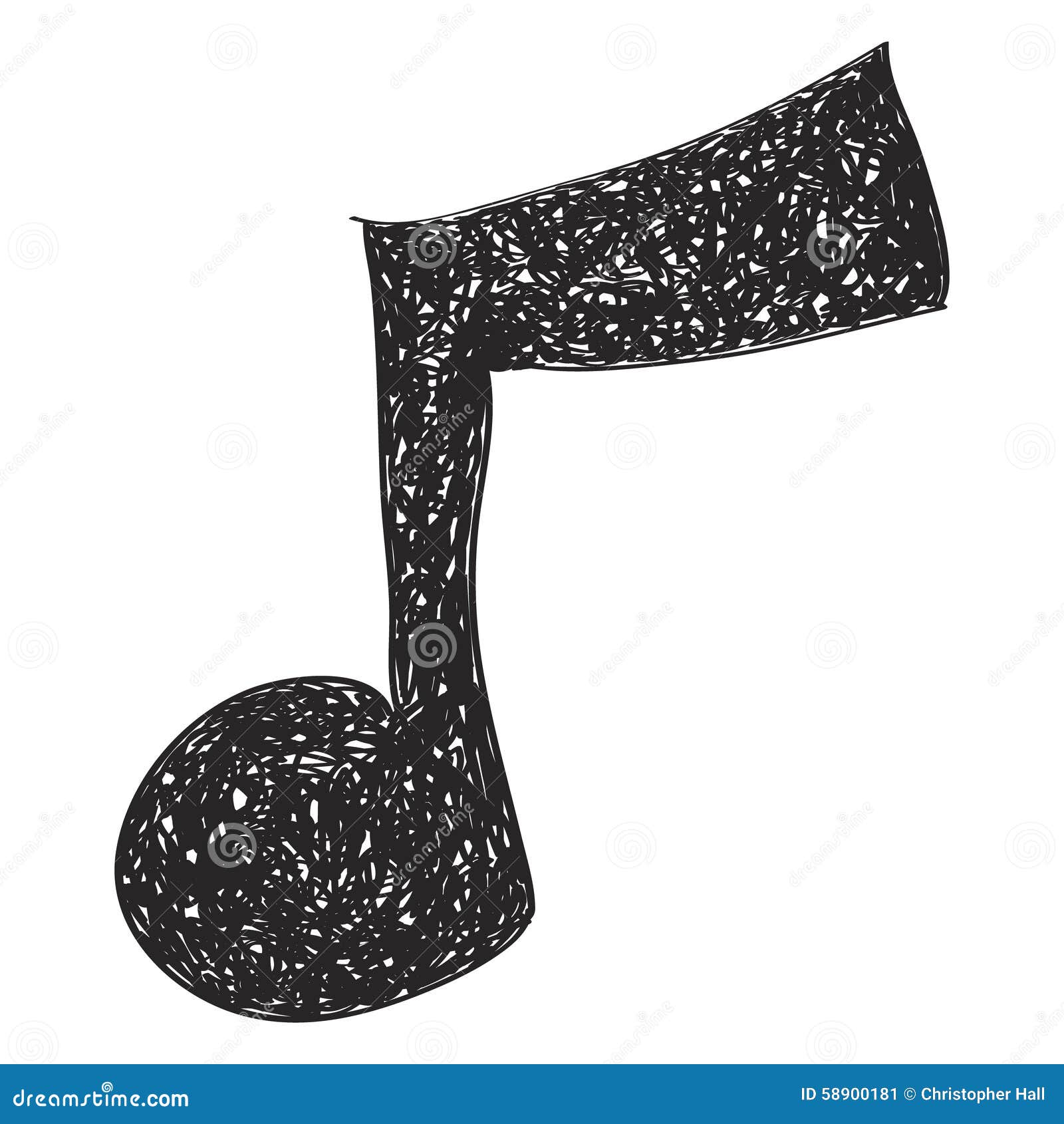 Simple Doodle of a Music Note Stock Vector - Illustration of business ...