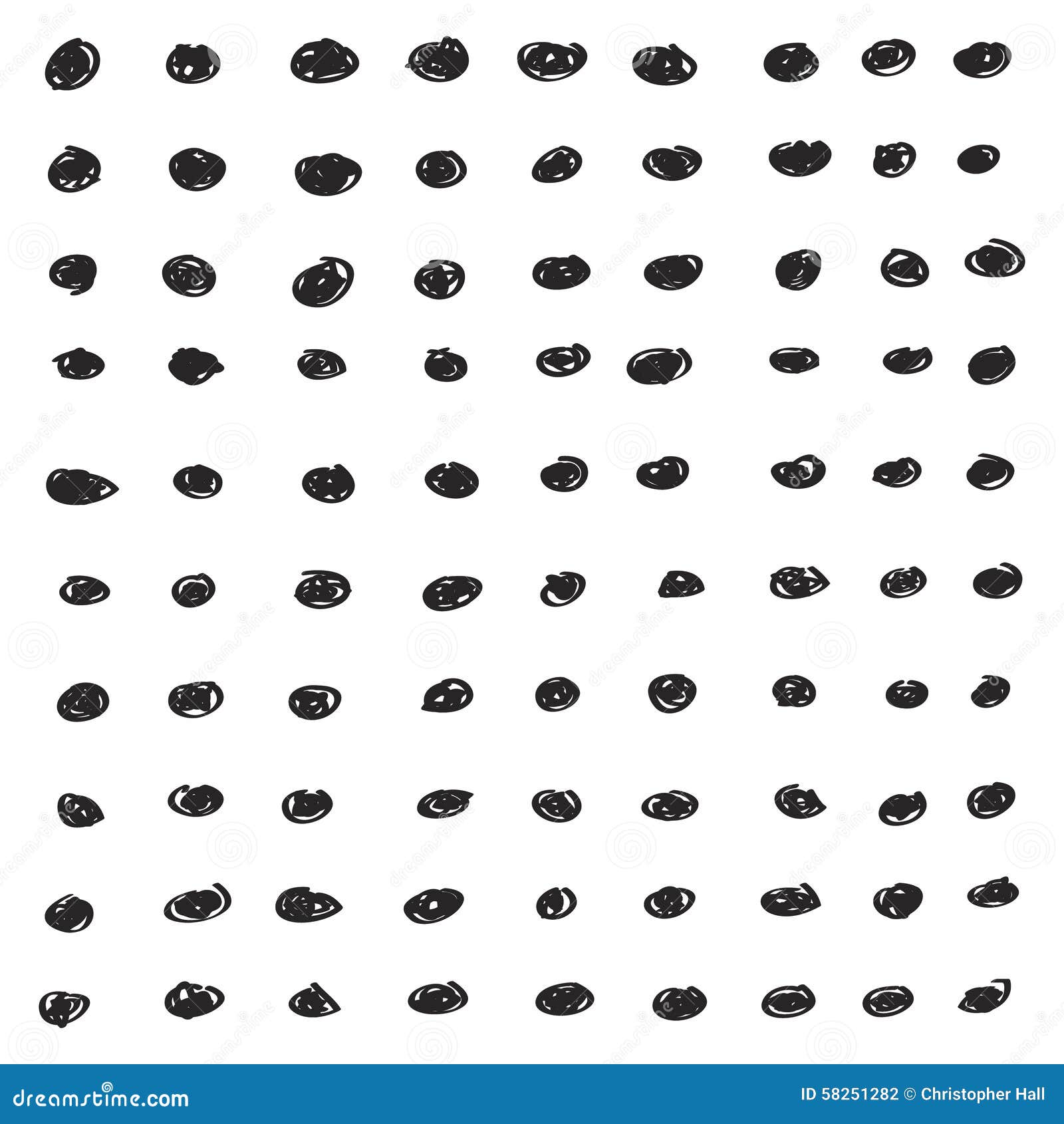 Simple Doodle of a Page of Dots Stock Vector - Illustration of sketch ...