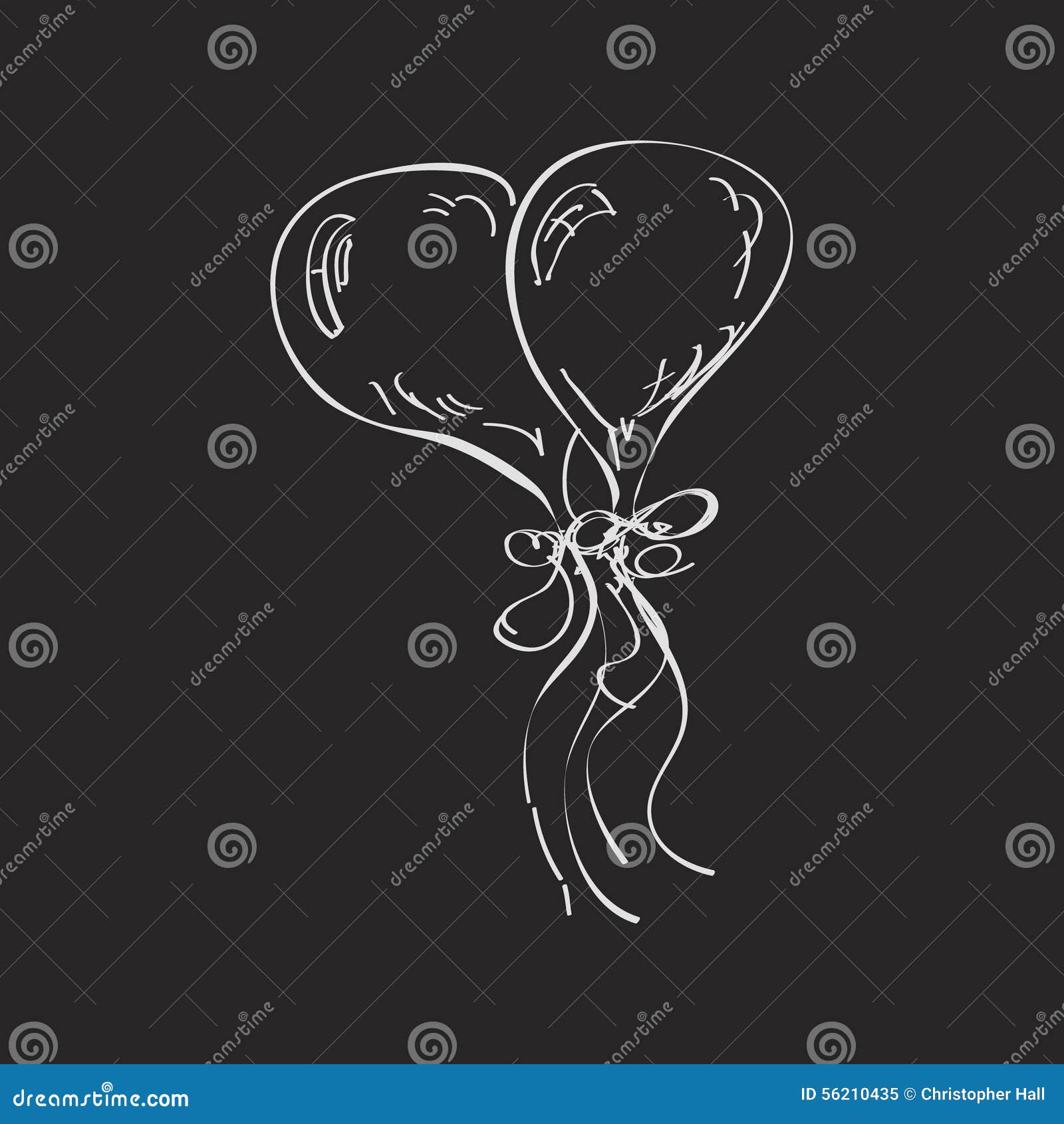 Simple Doodle of Party Balloons Stock Vector - Illustration of baloon ...