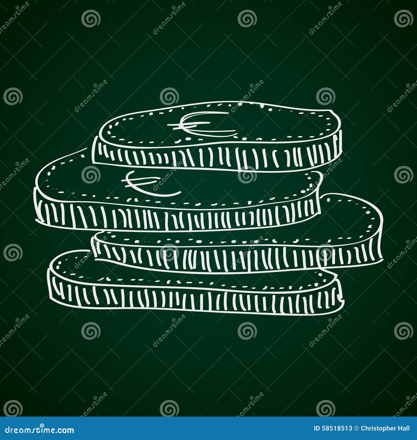 Simple Doodle of a Pile of Coins Stock Vector - Illustration of metal ...