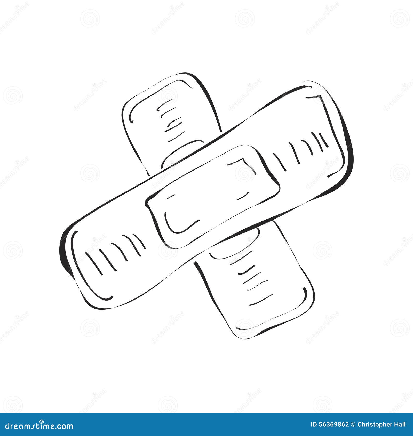 Simple doodle of a plaster stock illustration. Illustration of adhesive ...