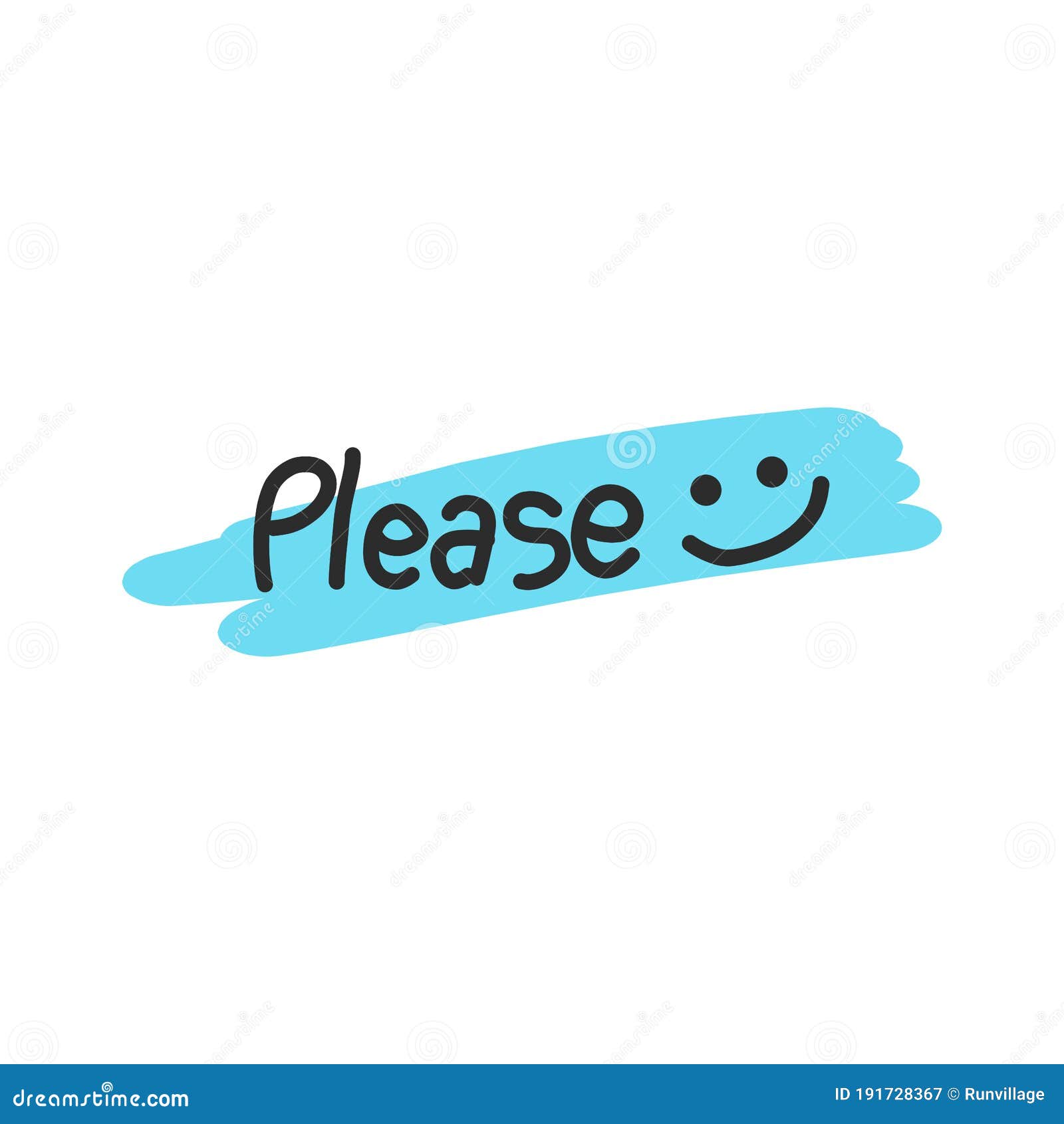 Simple Doodle about Please Text Stock Vector - Illustration of announce ...