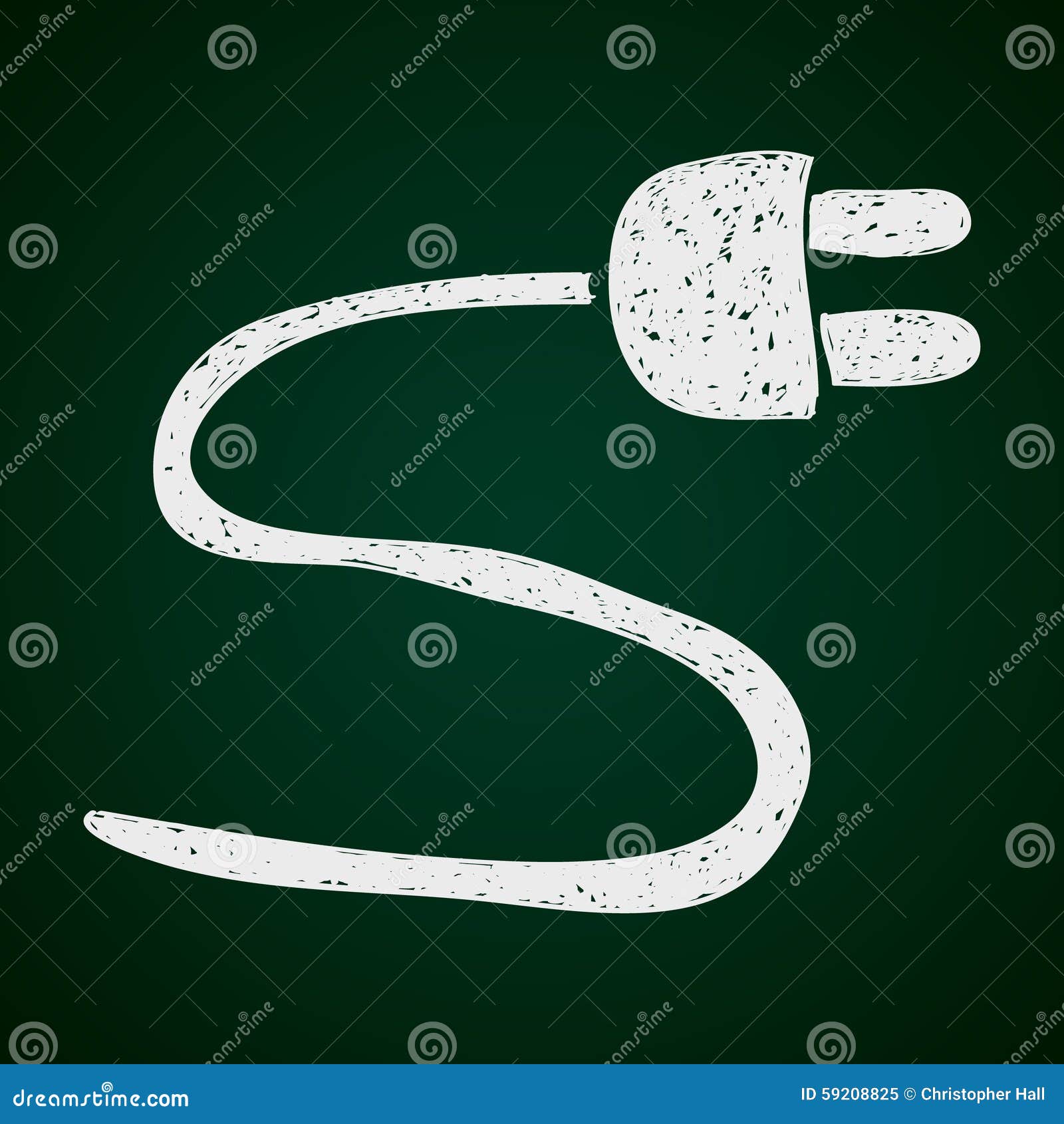 Simple Doodle of a Power Cable Stock Vector - Illustration of ...