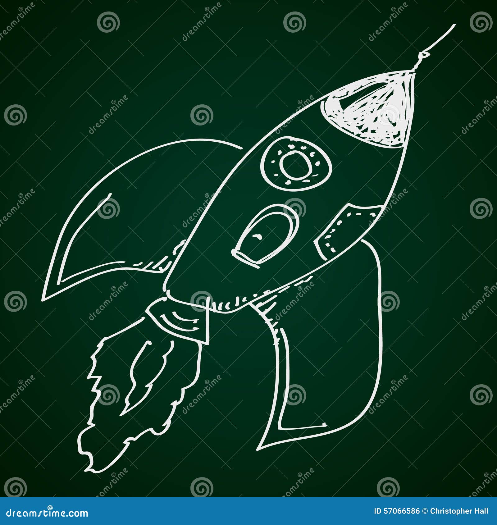 Simple doodle of a rocket stock vector. Illustration of paper - 57066586