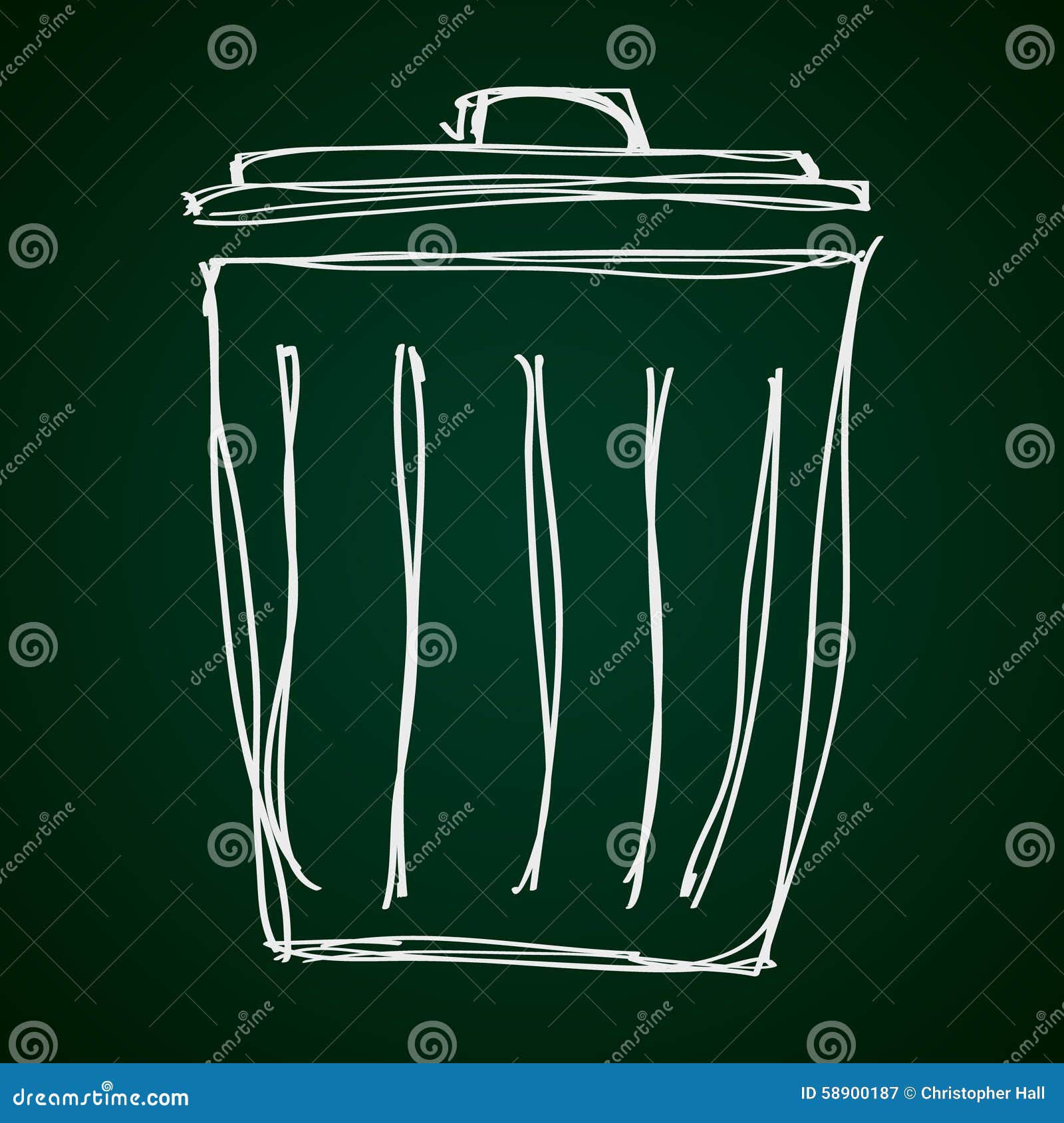 Simple Doodle of a Rubbish Bin Stock Vector - Illustration of pencil ...