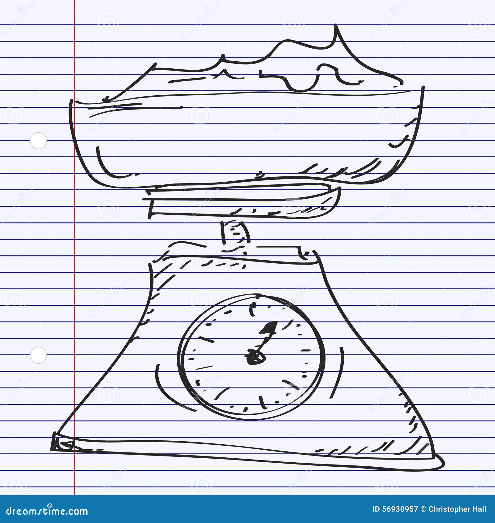 Simple Doodle of a Set of Weighing Scales Stock Vector - Illustration ...