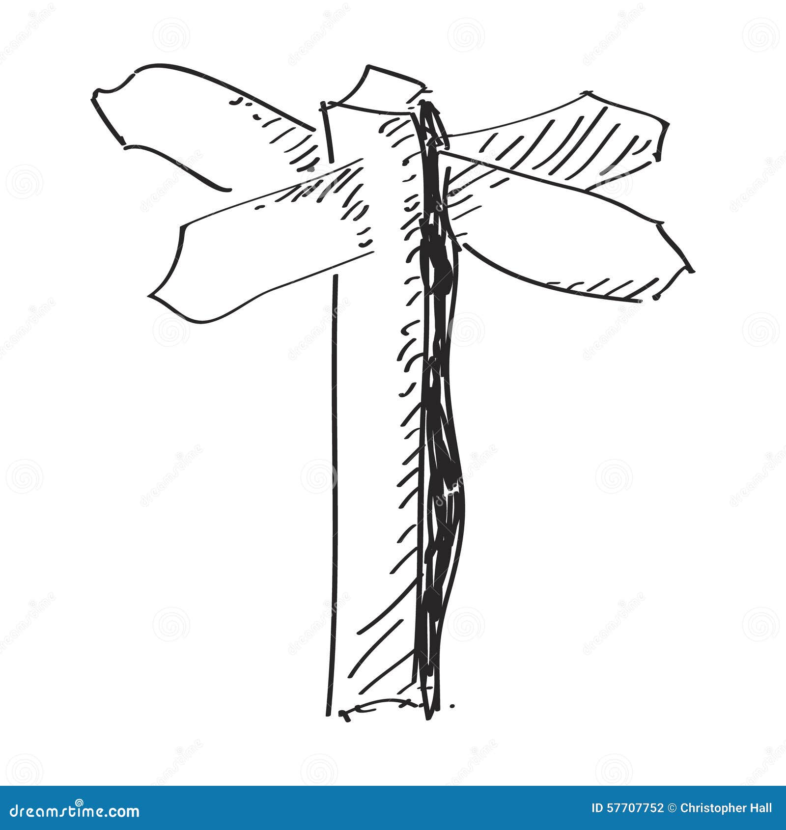 Simple Doodle of a Signpost Stock Vector - Illustration of cartoon ...