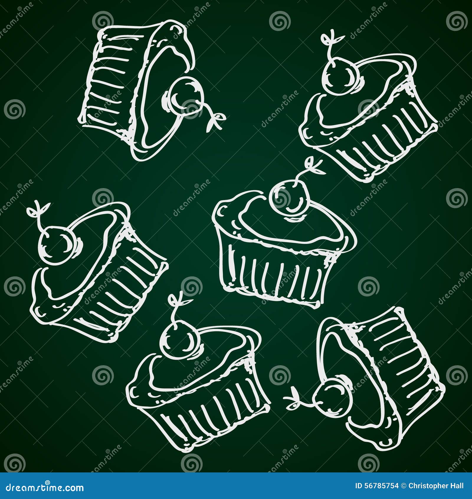 Simple Doodle of Some Cakes Stock Vector - Illustration of romantic ...