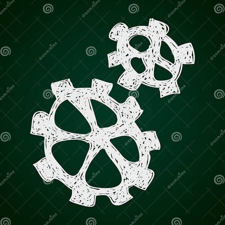 Simple doodle of some cogs stock vector. Illustration of graphic - 57192981