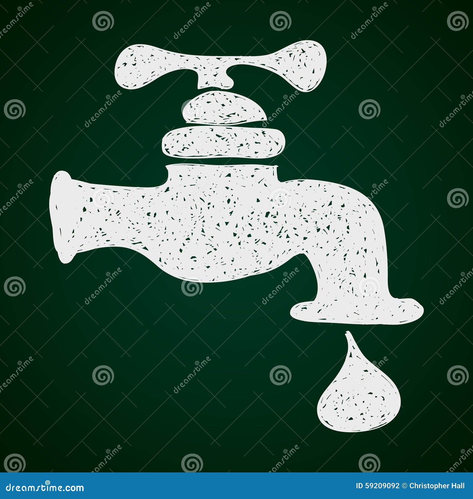 Simple doodle of a tap stock vector. Illustration of liquid - 59209092