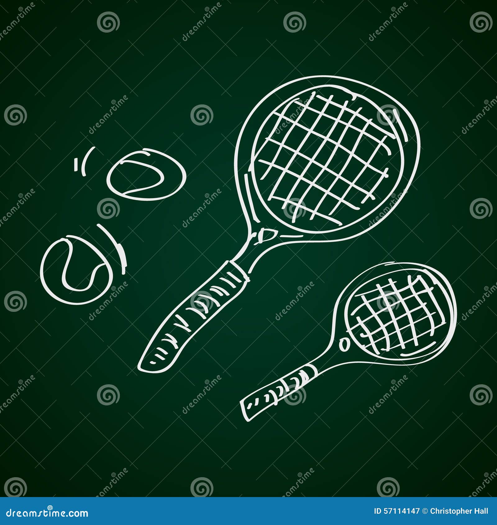 Simple Doodle of a Tennis Racket Stock Vector - Illustration of play ...