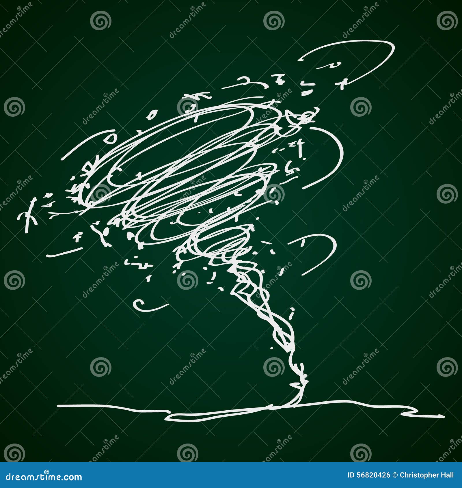 Simple doodle of a tornado stock vector. Illustration of swirl - 56820426